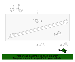 75861-60040 - Rocker Molding Protector - 2010-2020 Toyota 4Runner ...