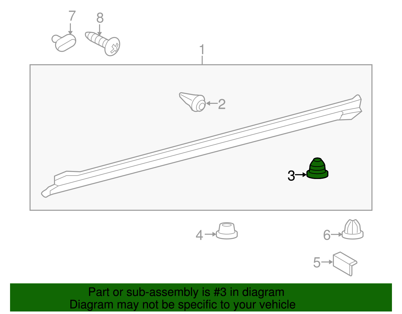 75867-35010 - Rocker Molding Clip 2010-2024 Toyota 4Runner | Longo ...