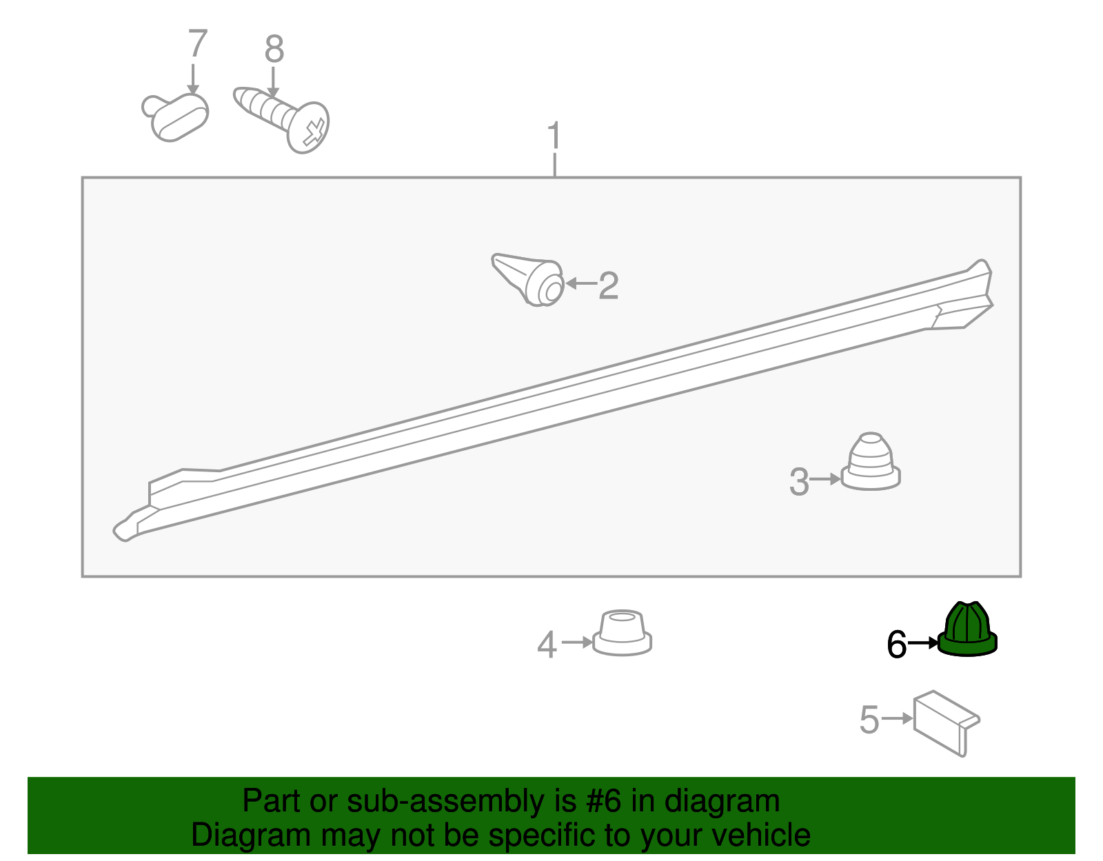 90189-06006 - Rocker Molding Grommet 1990-2025 Toyota | Longo Toyota Parts