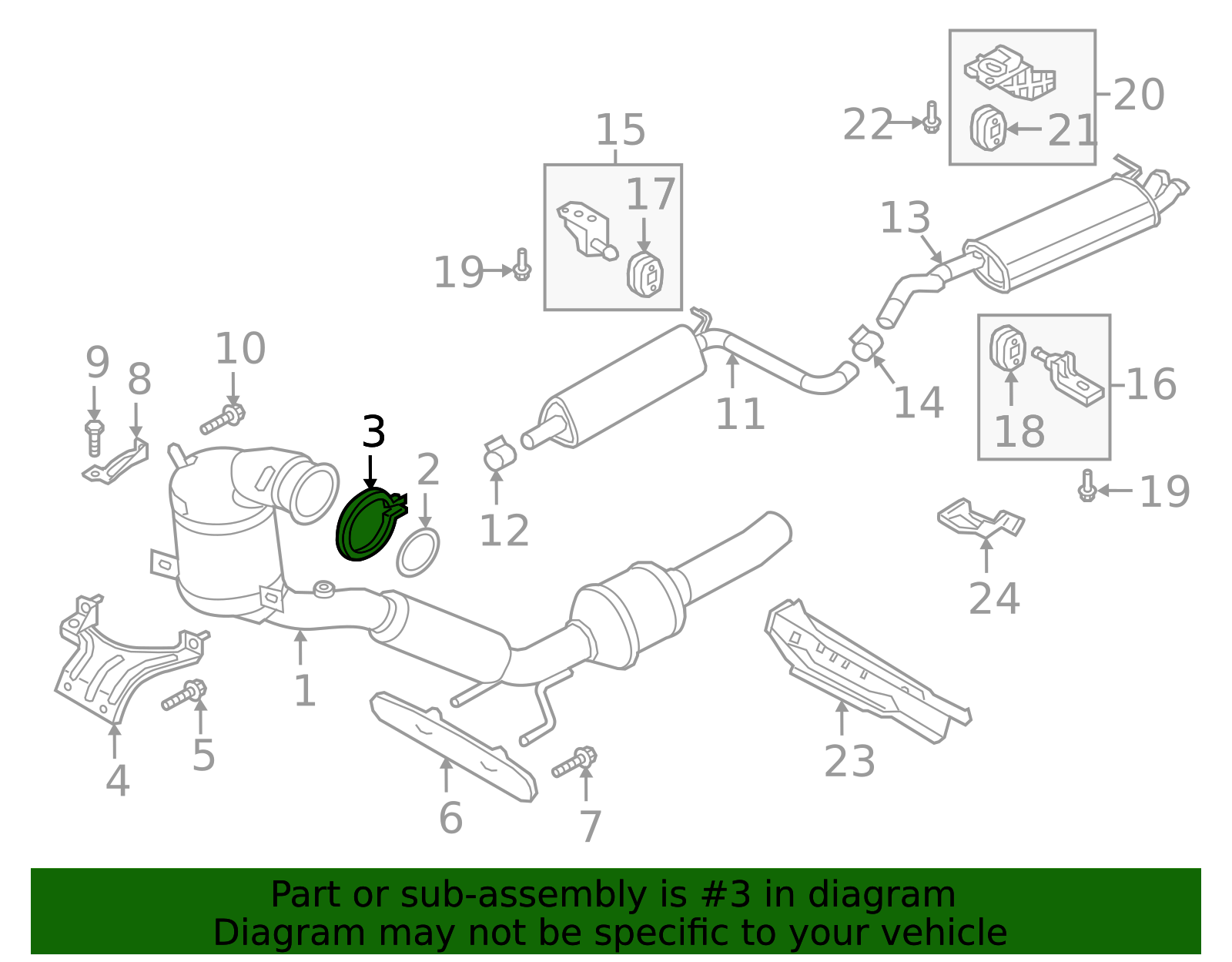5Q0-253-725-H - Volkswagen Converter & Pipe Clamp 2013-2025 Volkswagen ...