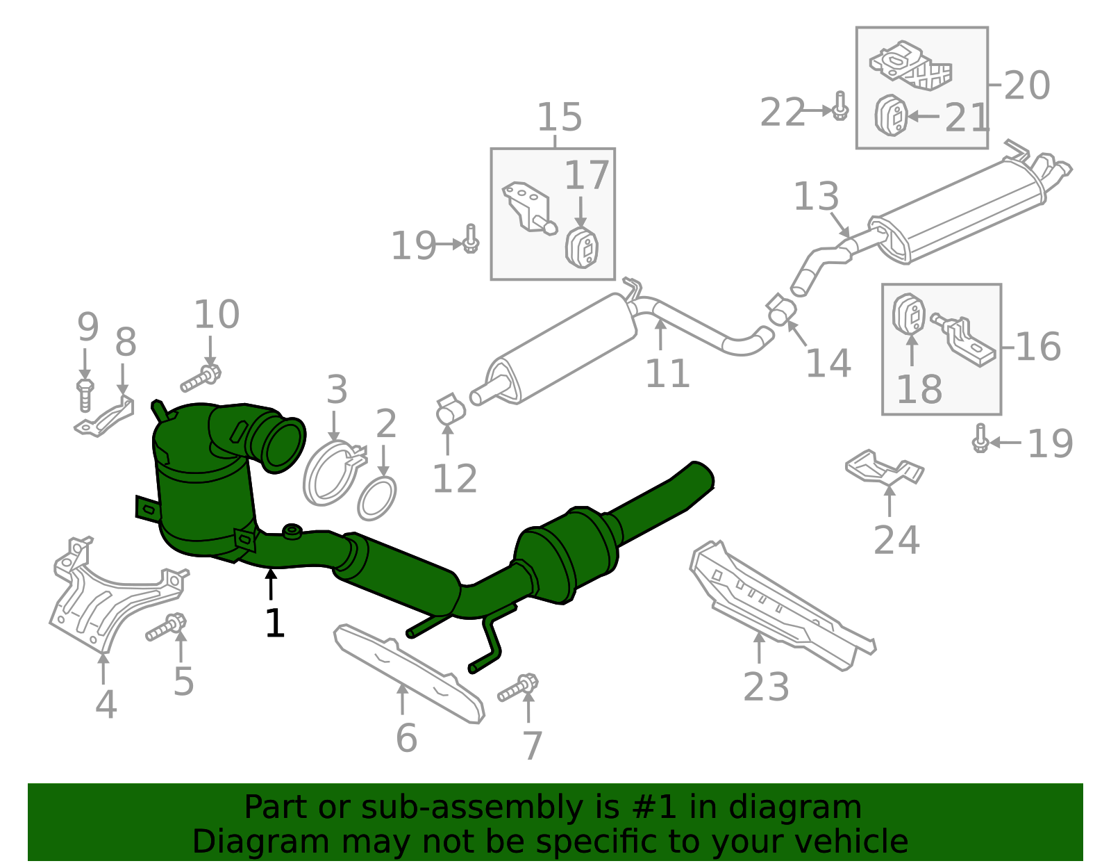 2019-2021 Volkswagen Converter & Pipe 5QM-254-501 | OEM Parts Online