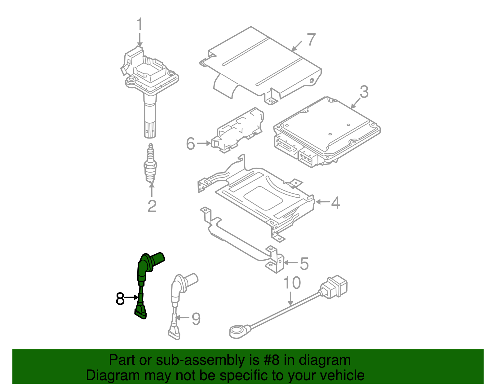 2005-2013 Volkswagen Engine Camshaft Position Sensor 06C-905-163-B | VW ...