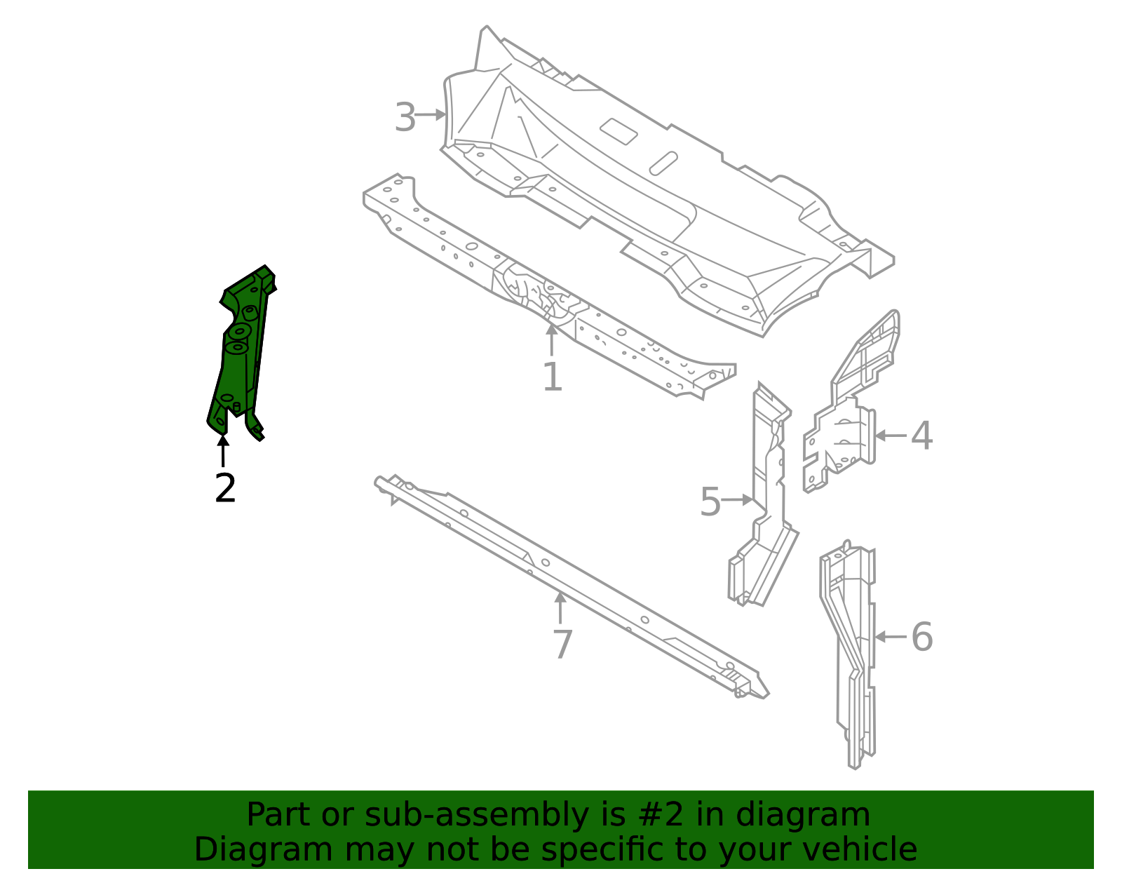 2022-2024 Mitsubishi Side Support 5256D180 | Mitsubishi Parts World