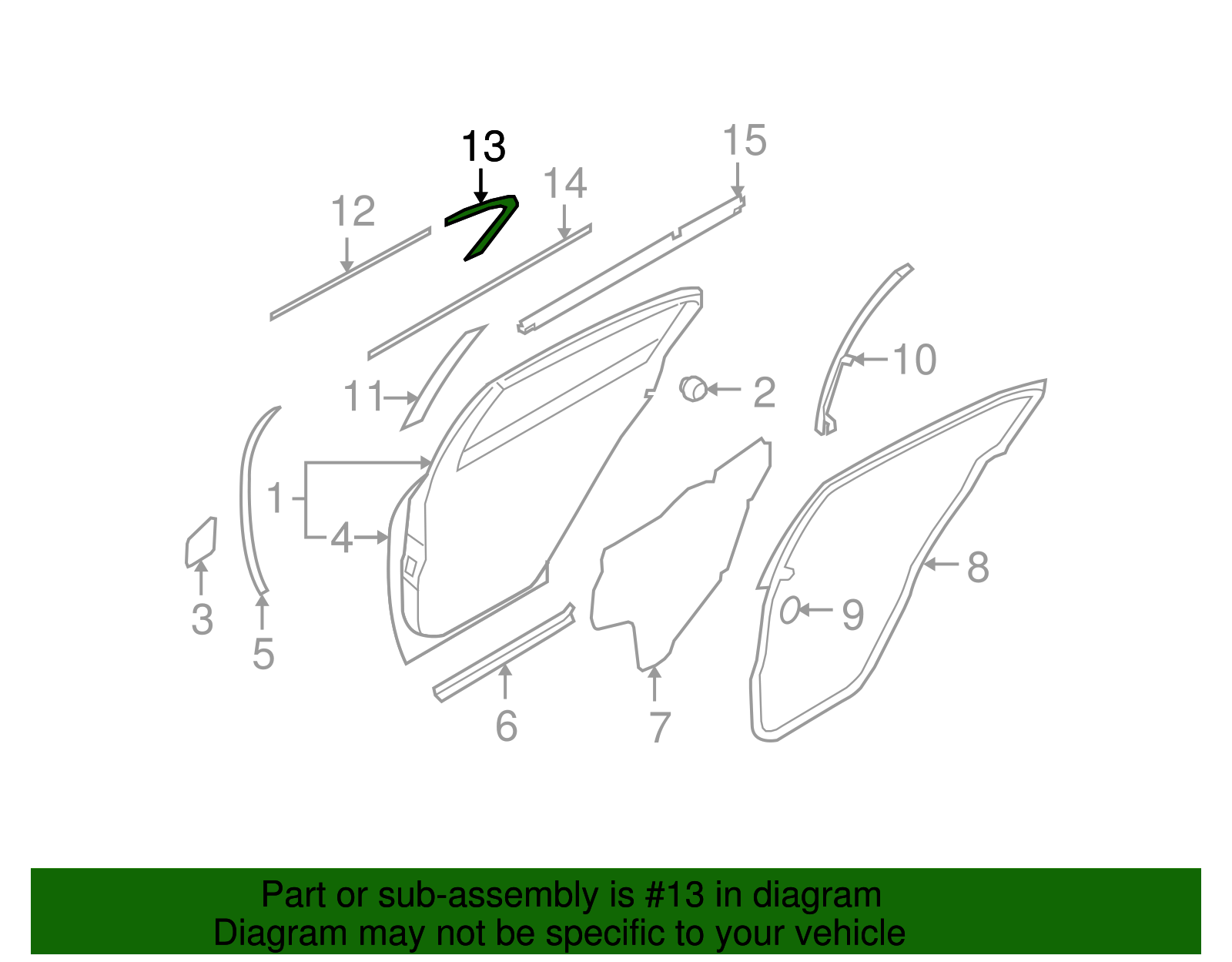 2007-2015 Infiniti Rear Molding 82284-JK000 | Faulkner Infiniti of ...