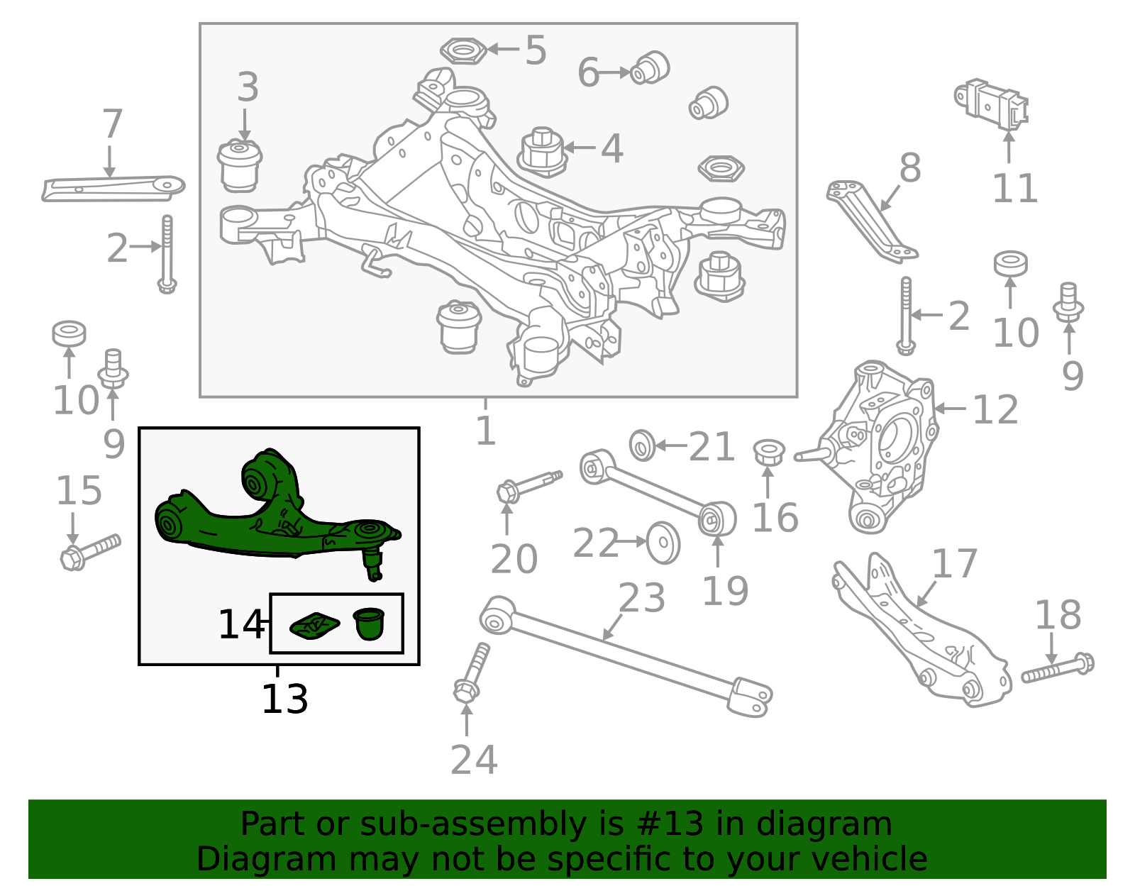 2016-2025 Honda Suspension Control Arm 52520-TZ5-A00 | Honda Factory Parts