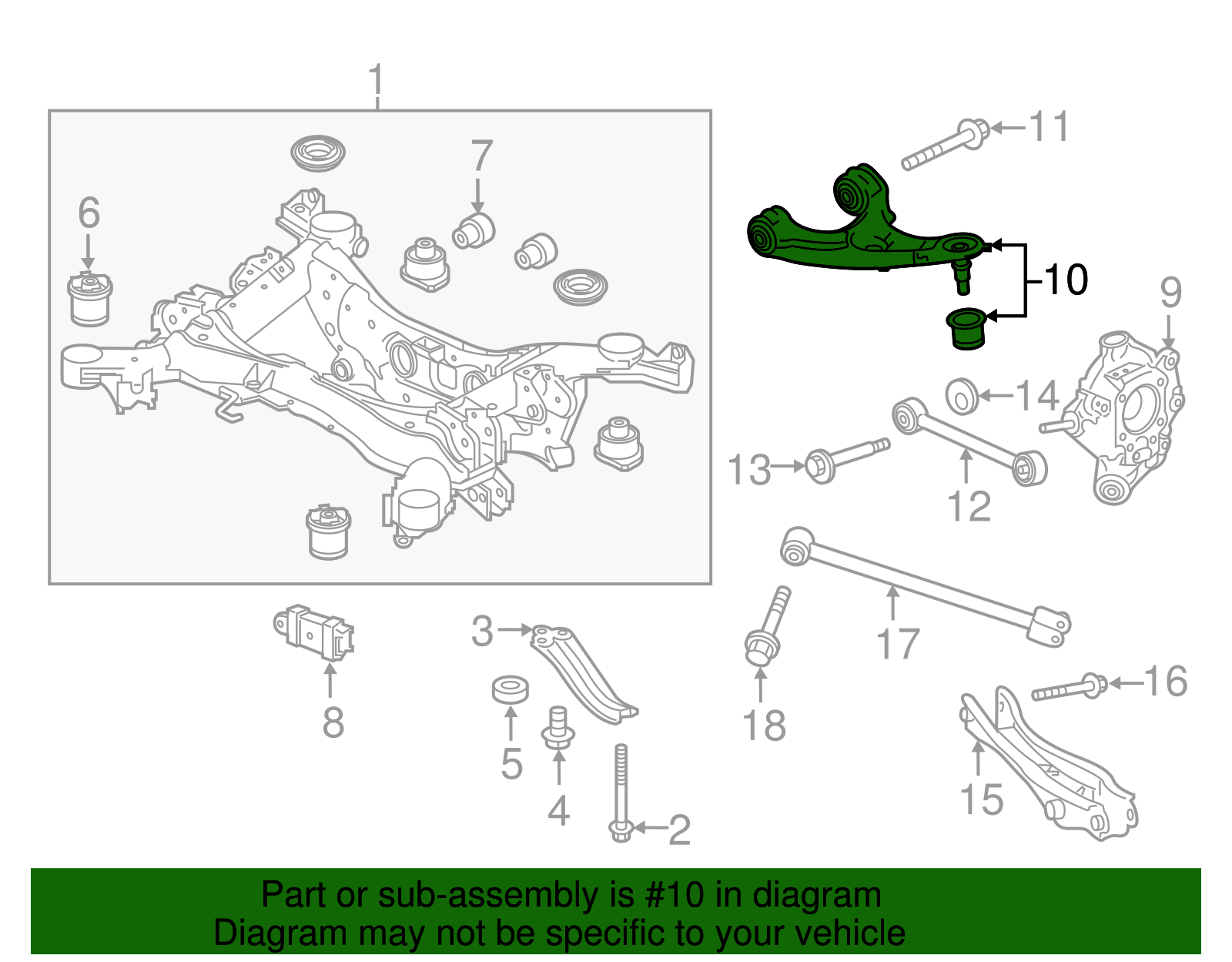 OEM 2016-2025 Honda Upper Control Arm 52520-TZ5-A00 | Honda Automotive ...