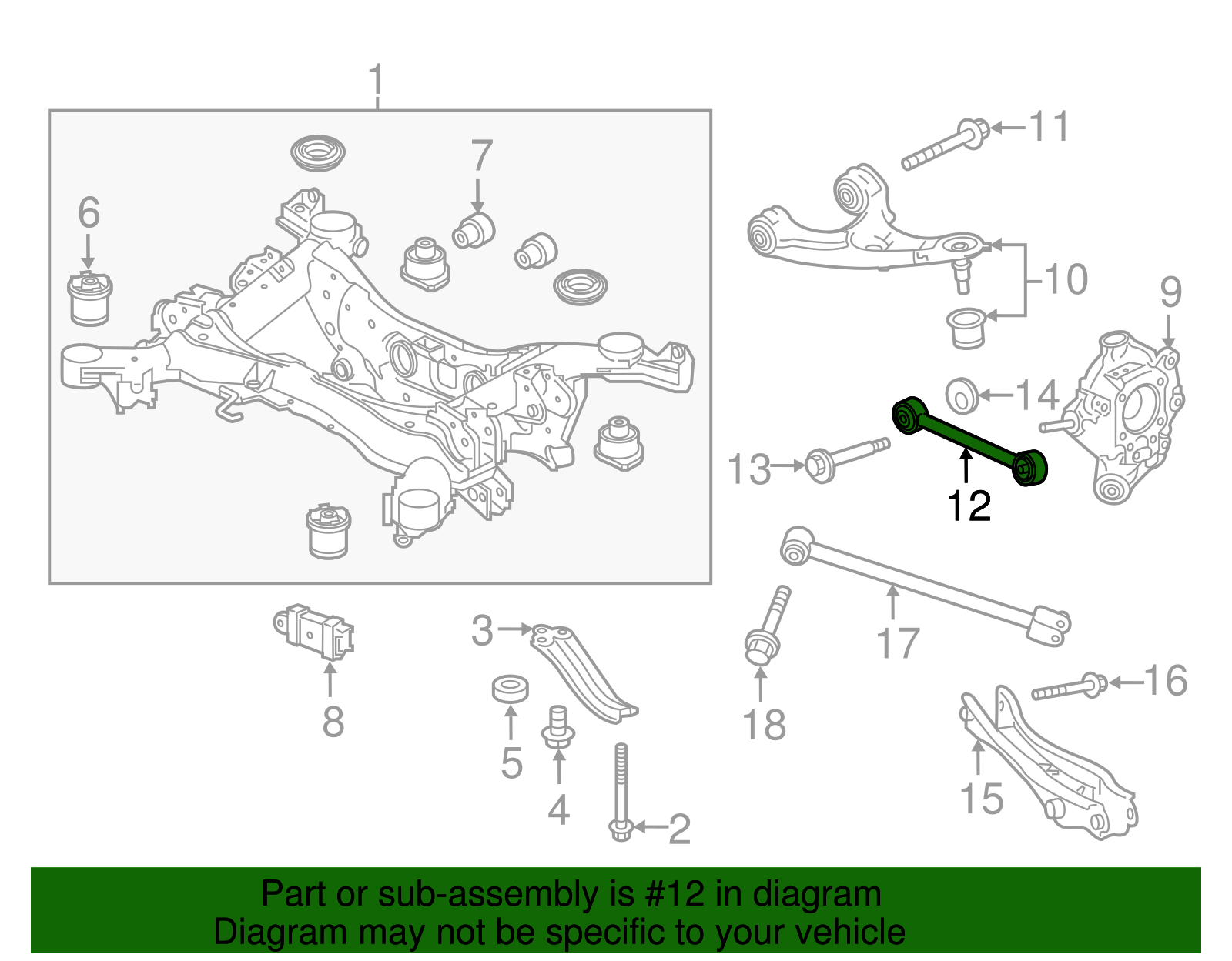 52340-TG7-A01 - Lateral Arm 2016-2025 Honda | Honda Parts Online
