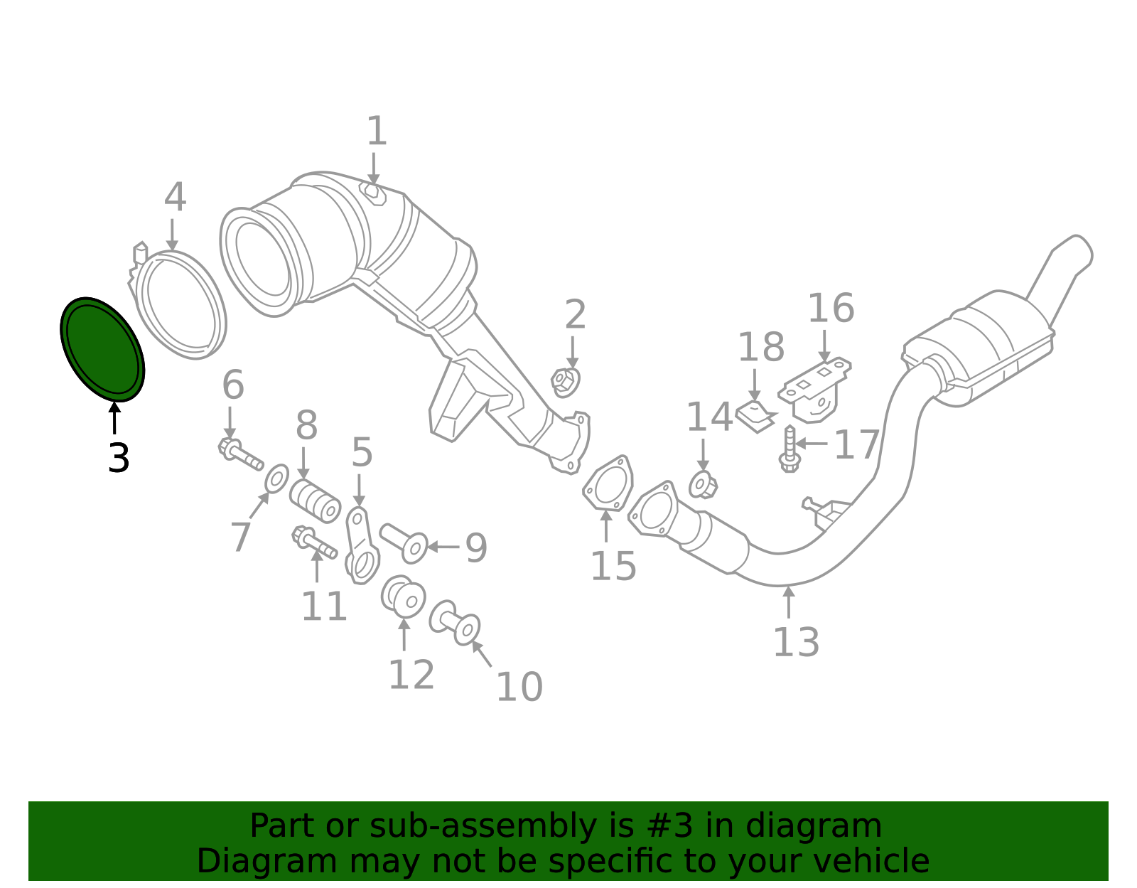 8W0-253-115 - Converter & Pipe Gasket 2018-2025 Audi | Audi OEM Parts Guy