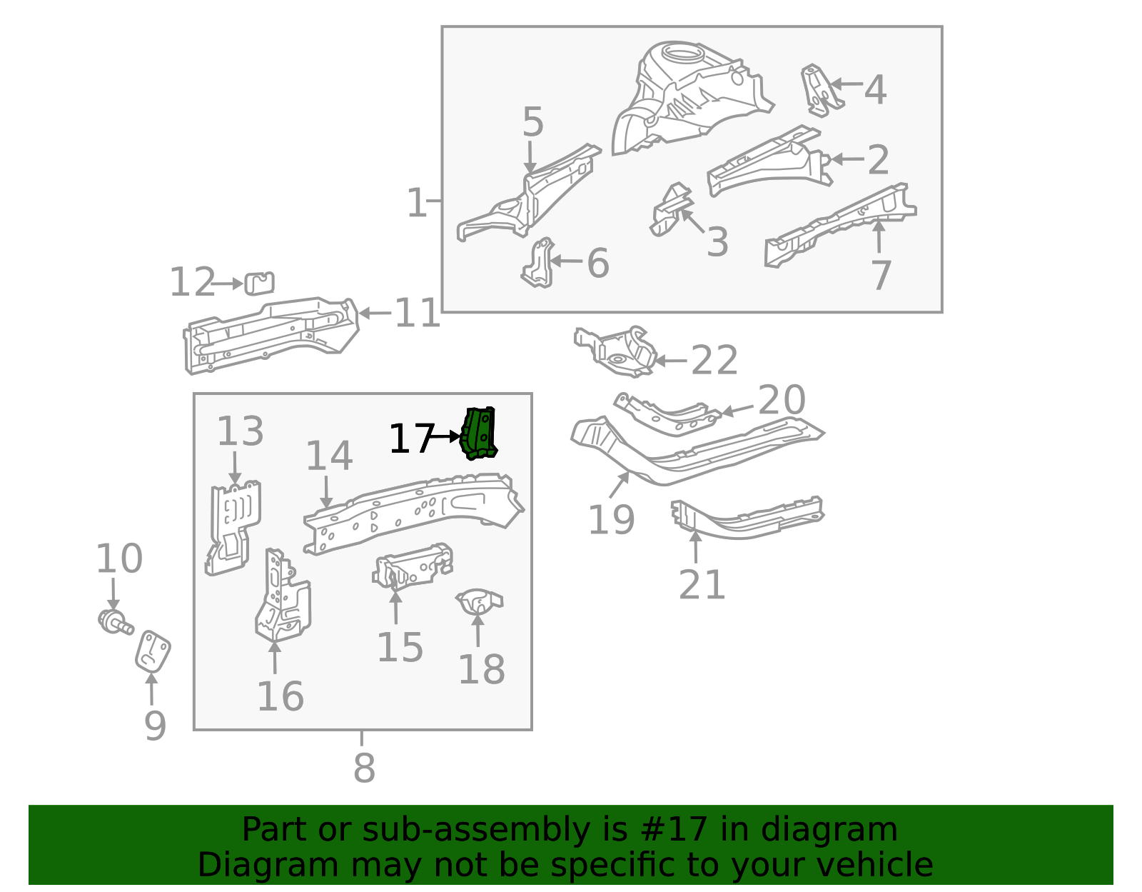 Genuine Official Toyota Inner Rail Gusset part# 57189-12010 for 2008 ...