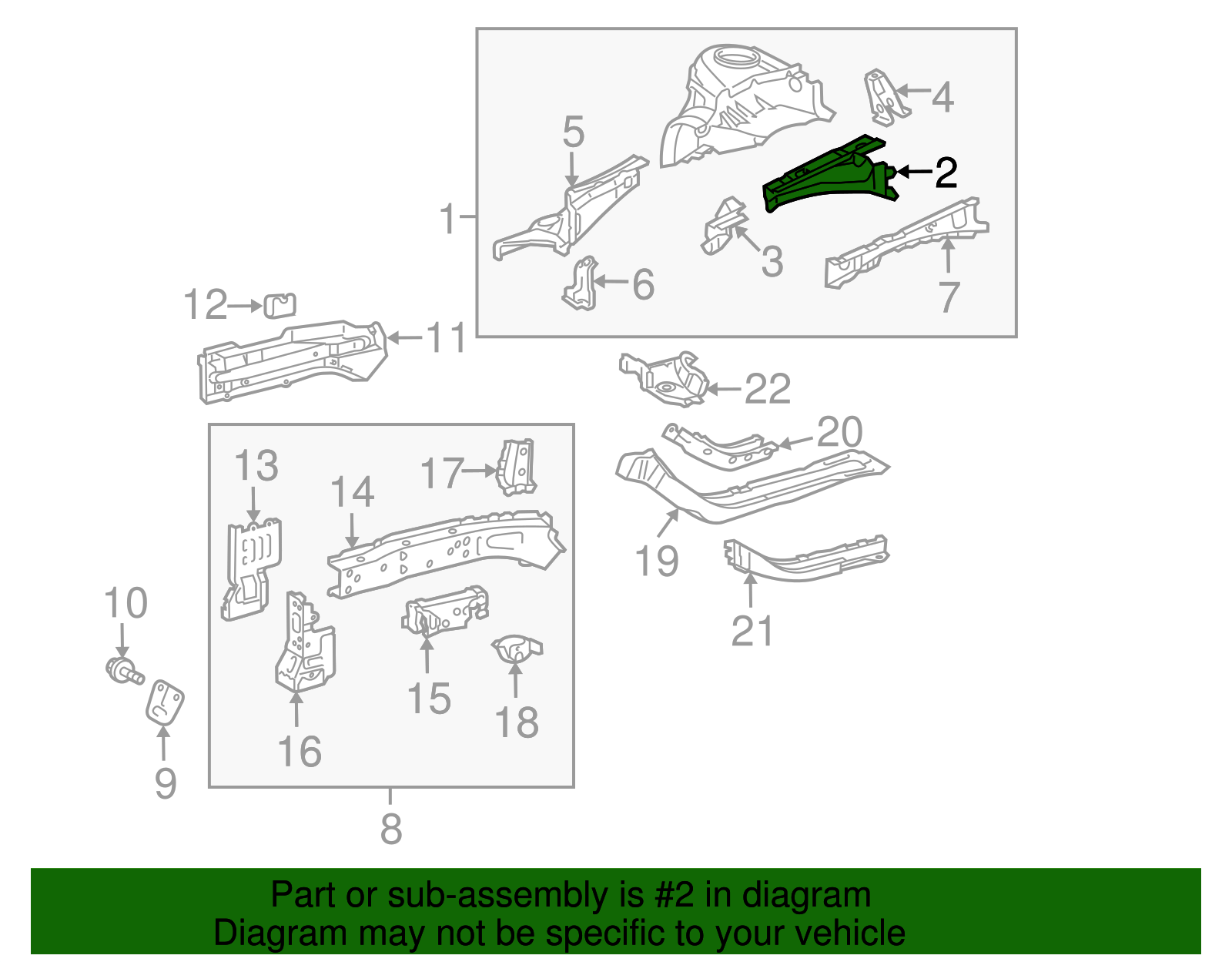 53731-12170 - Upper Rail - 2008-2018 Toyota | Nucar Toyota Parts