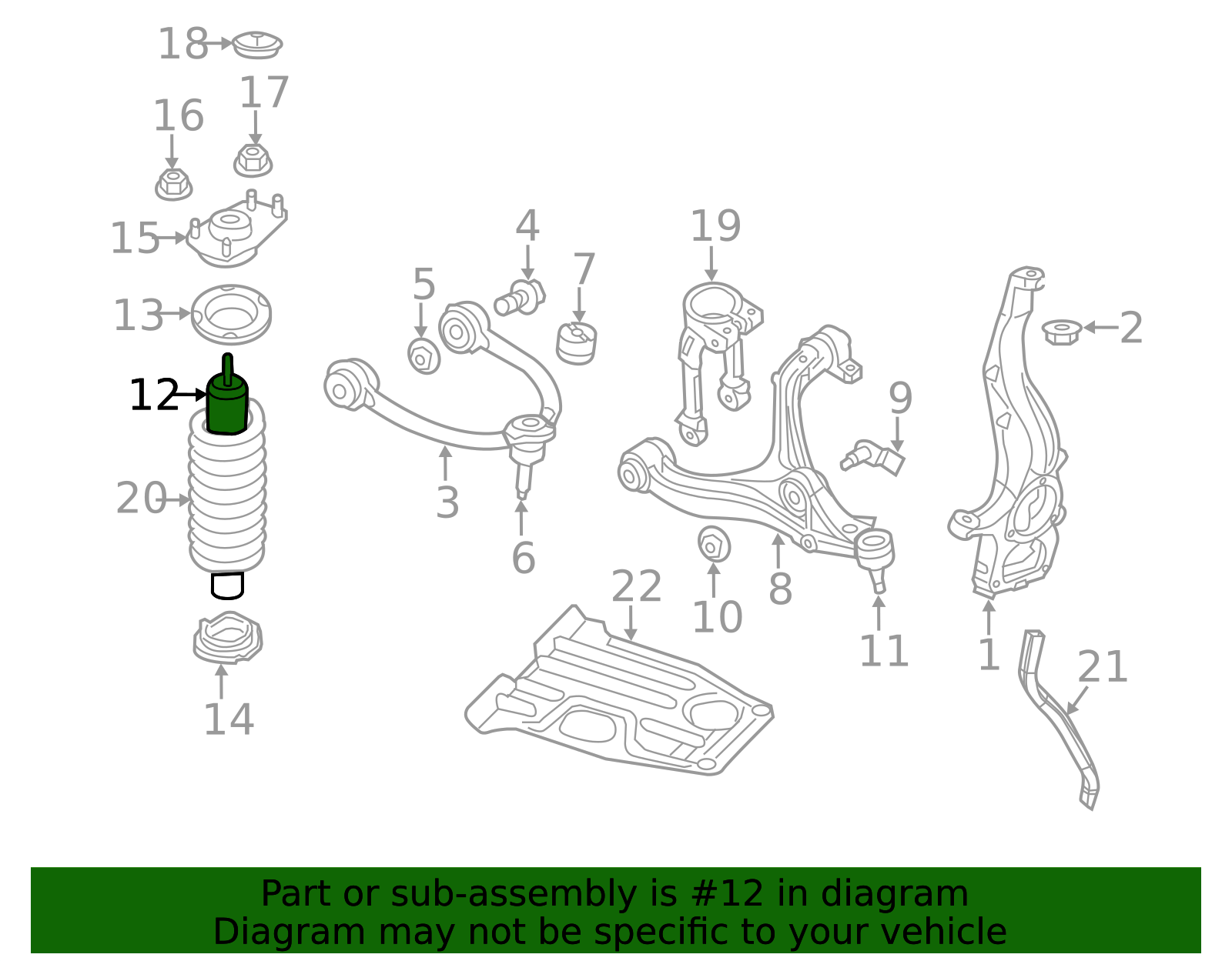2011-2015 Jeep Grand Cherokee Shock Absorber 68084449AB | Mopar Parts ...