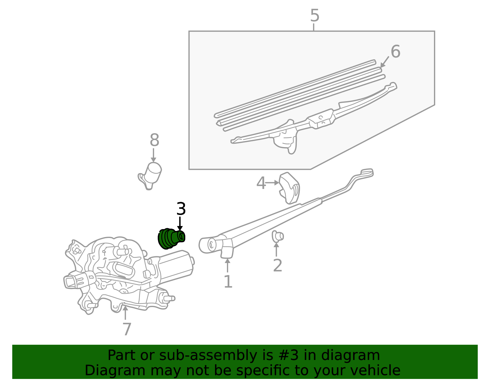 Genuine Official Toyota Wiper Arm Grommet part# 85143-0C010 for ...
