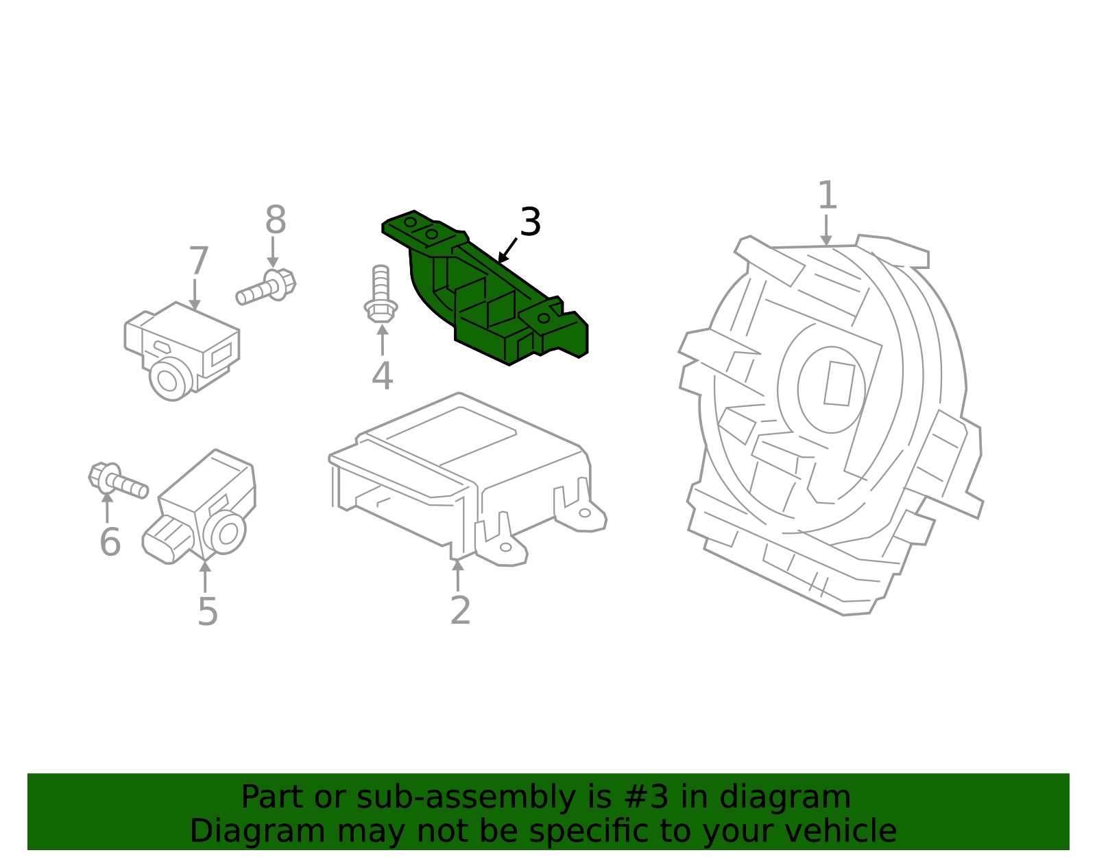 77930-TZ5-B11 - Ft Impact Sensor 2014-2020 Acura MDX | Curry Acura Parts