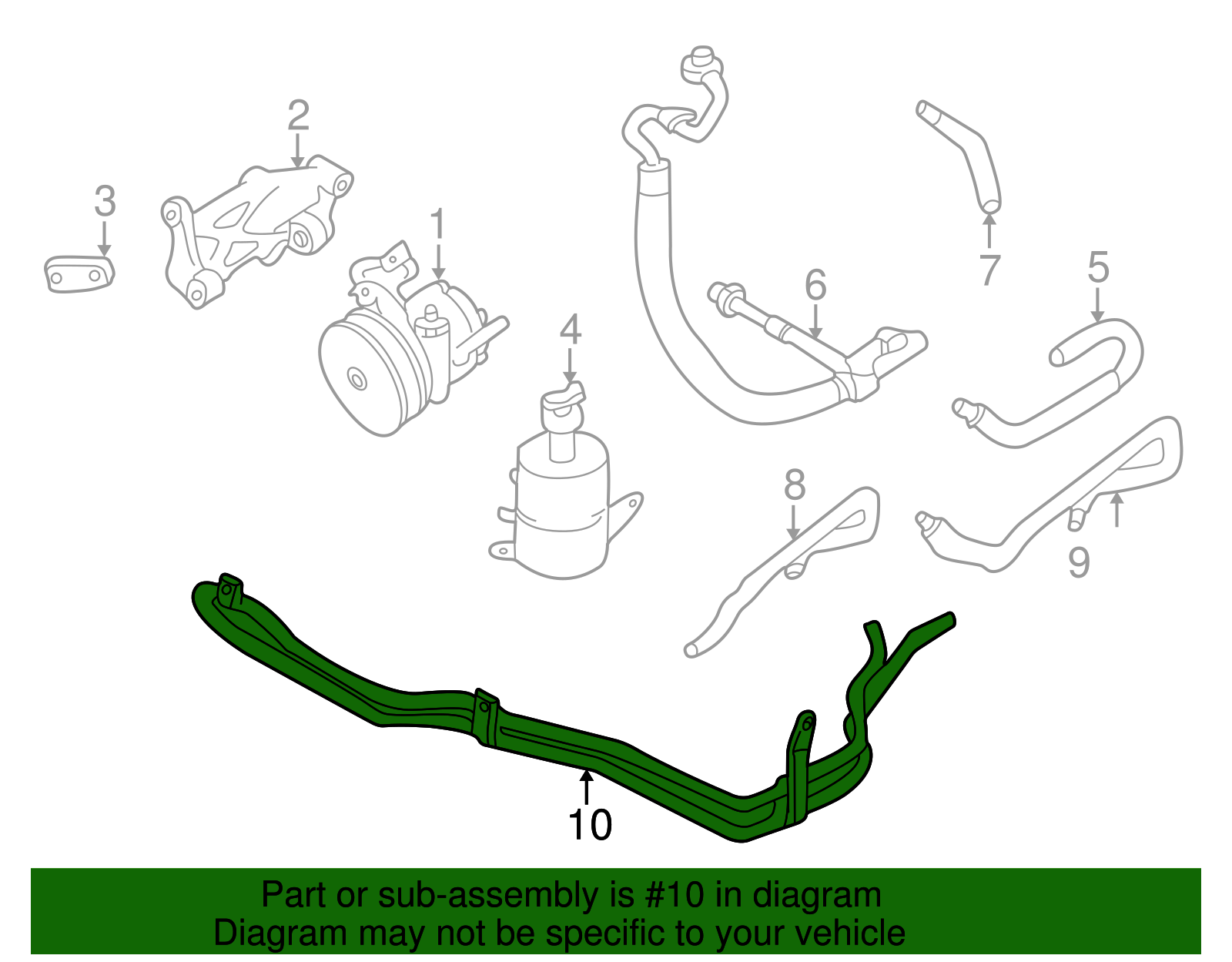 2004-2005 Mazda Miata | Power Steering Cooler Tube | N115-32-470C ...