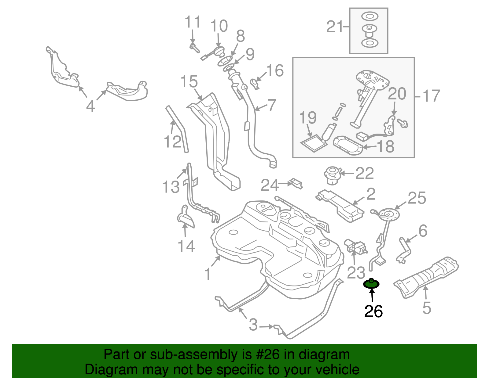 1990-2005 Subaru Fuel Filter 42072PA010 | Subaru Parts Store