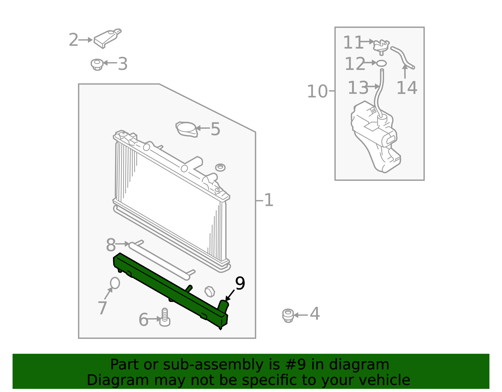 2010-2012 Mazda CX-7 Radiator Inlet Tank L33L-15-V11 | QuirkParts