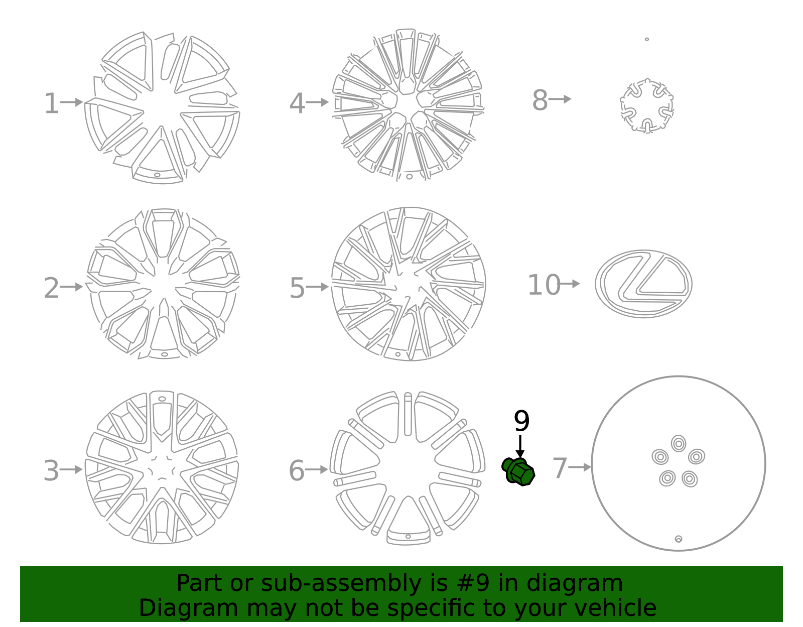 2023-2025 Lexus Wheel Bolt 90942-02103 | OEM Parts Online