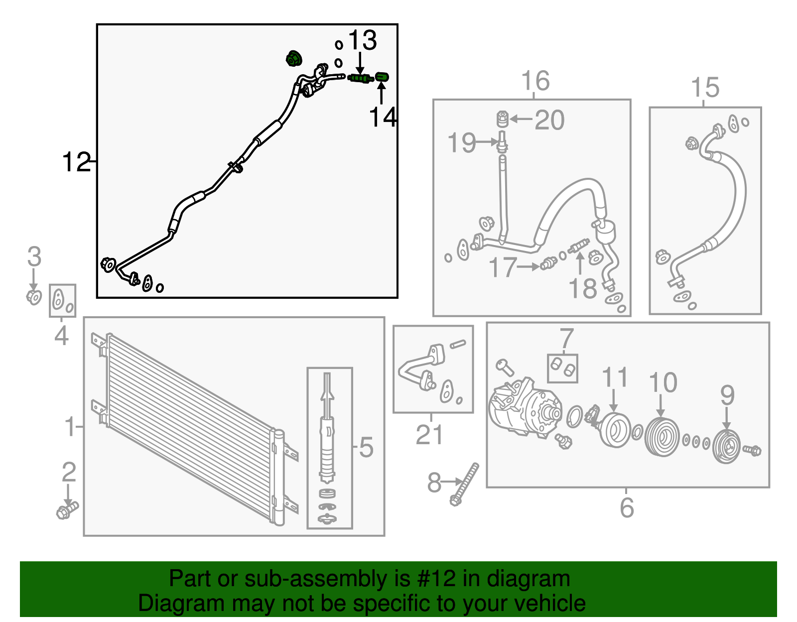 Genuine OEM Ford Part - A/C Refrigerant Liquid Hose BC3Z-19835-H ...
