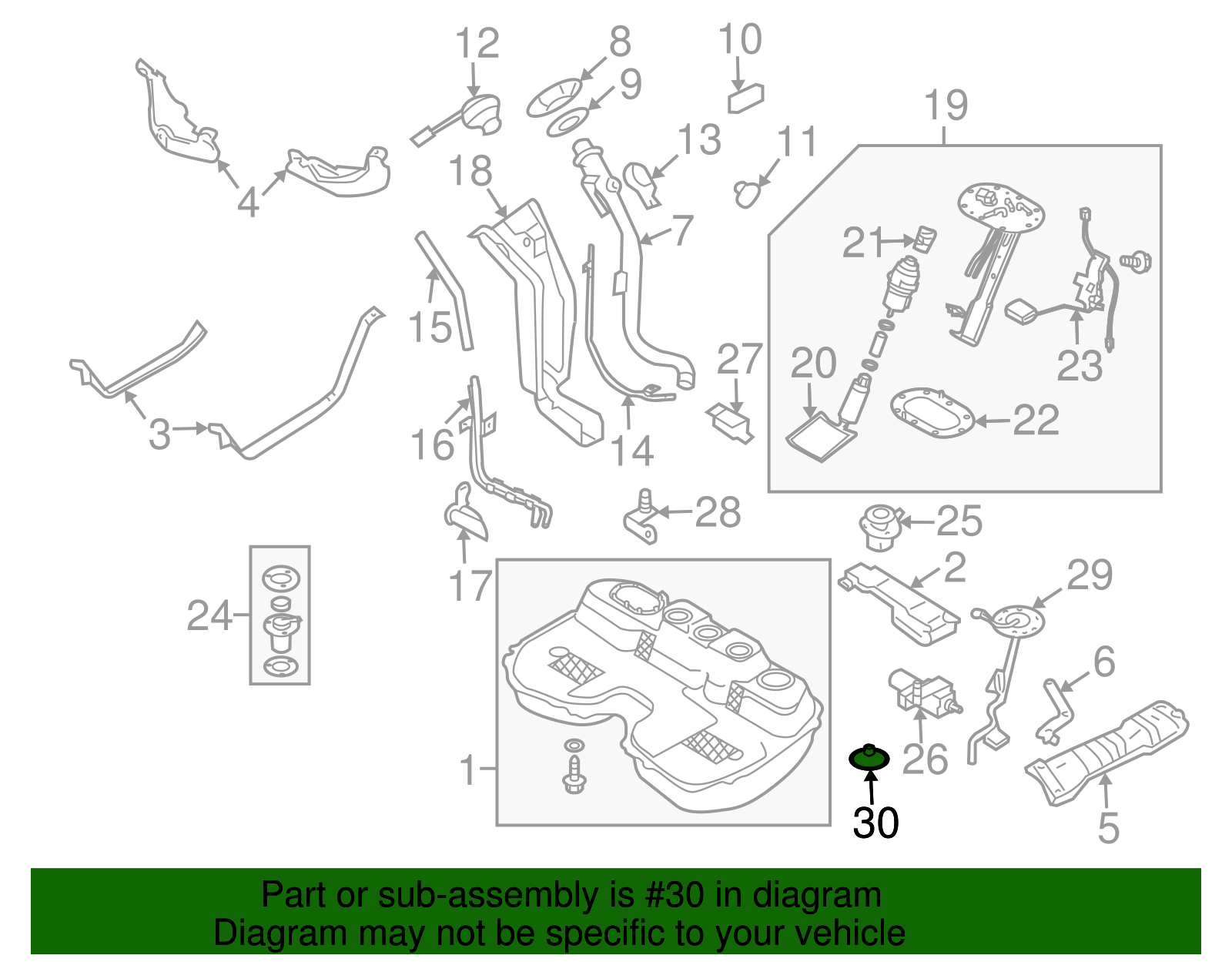 2006-2008 Subaru Fuel Filter 42072SA000 | Subaru Parts Guys