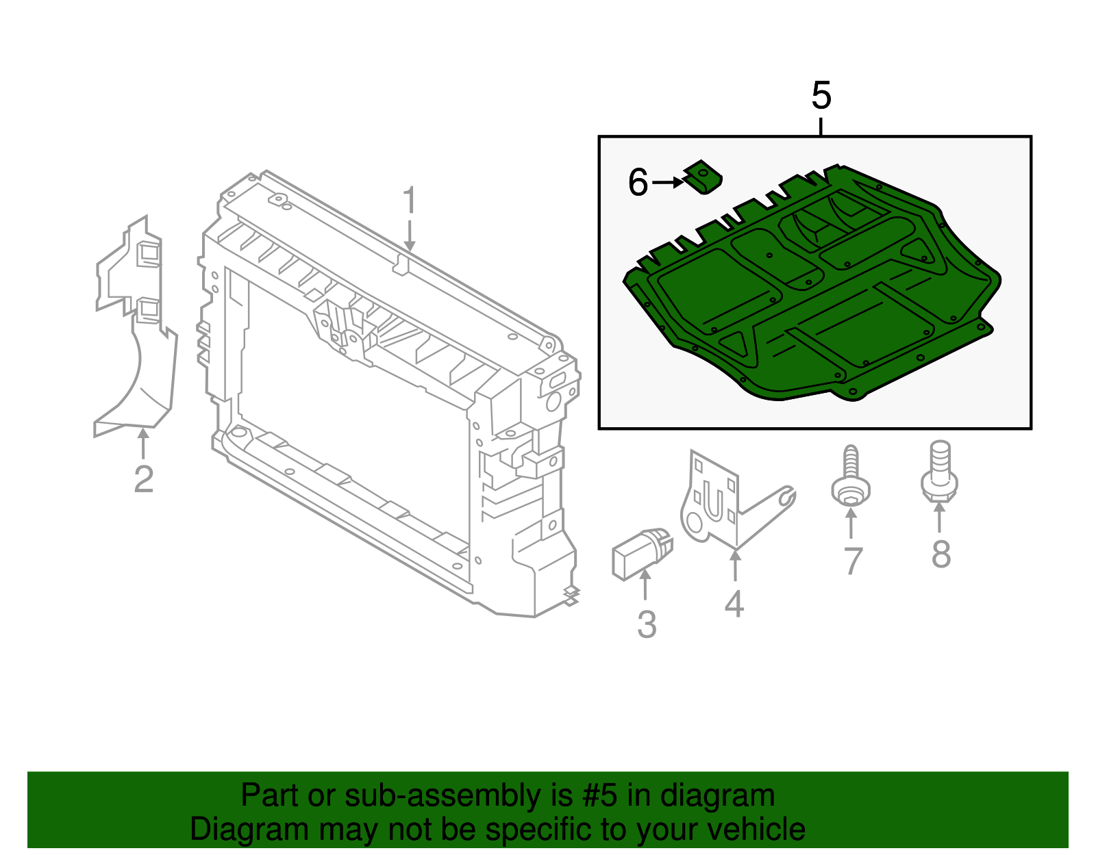 2011-2015 Volkswagen Splash Shield 5C0-825-237-B | VW Direct Auto Parts