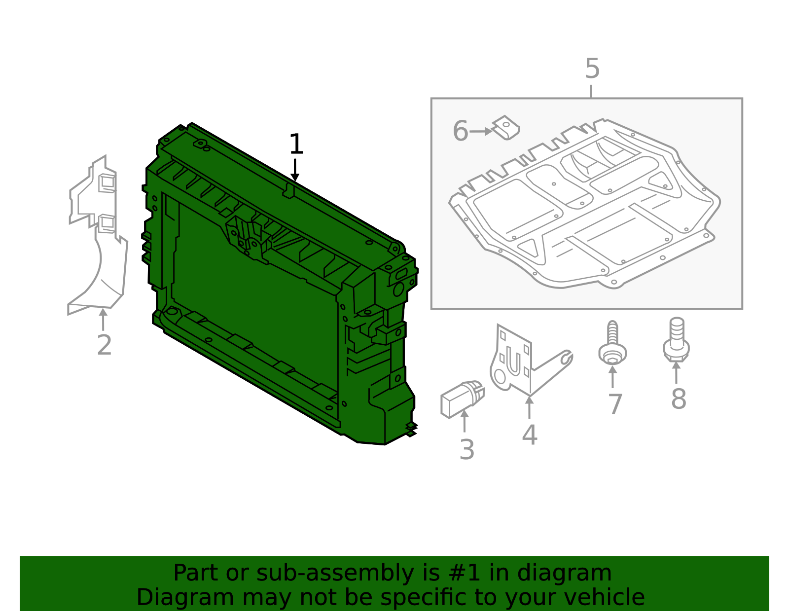 561-805-588-B-9B9 - High-Quality Radiator Support Panel for 2012-2015 ...