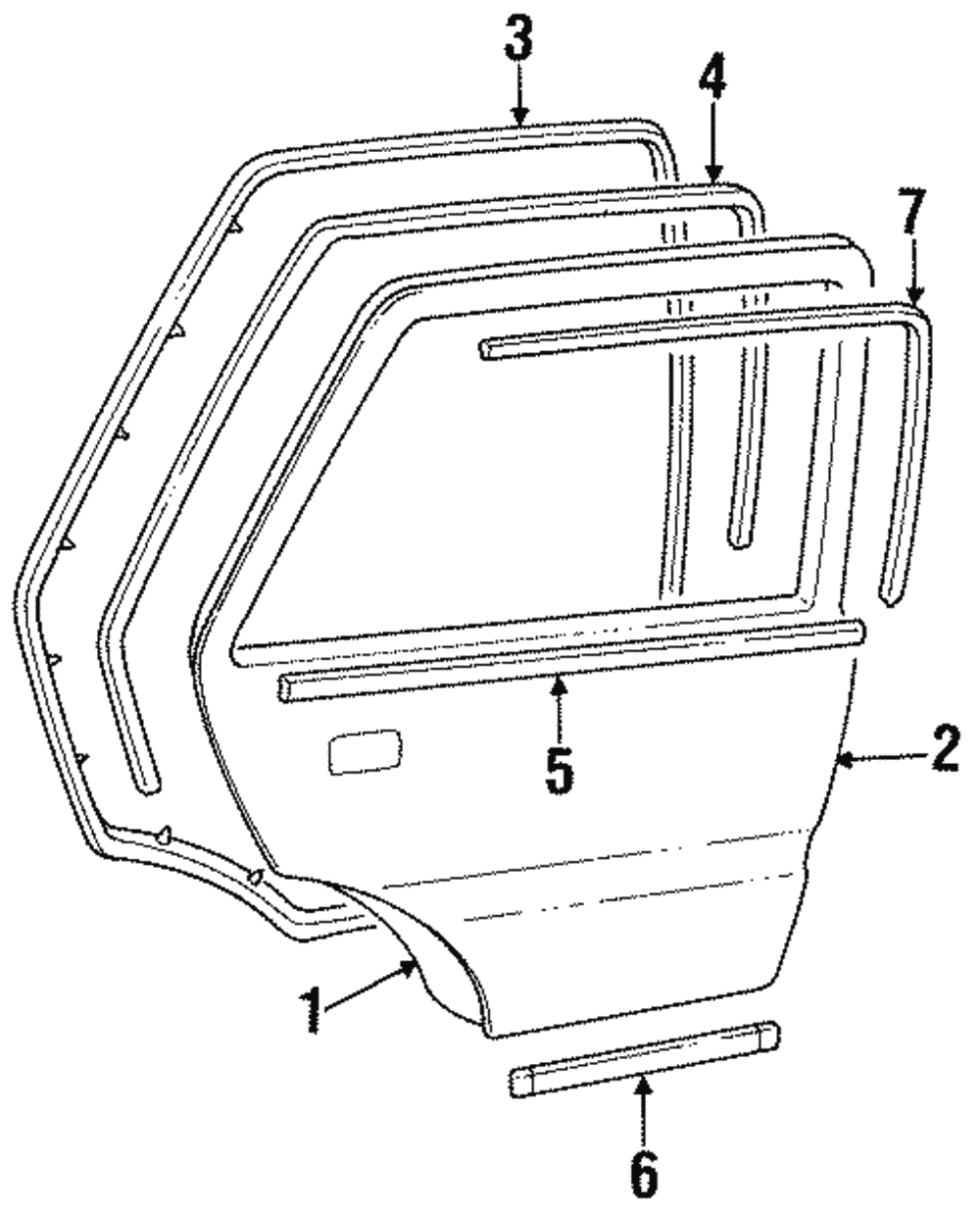 Hyundai - 87731-33200 - Side Molding - 1990-1991 Hyundai Sonata | OEM ...