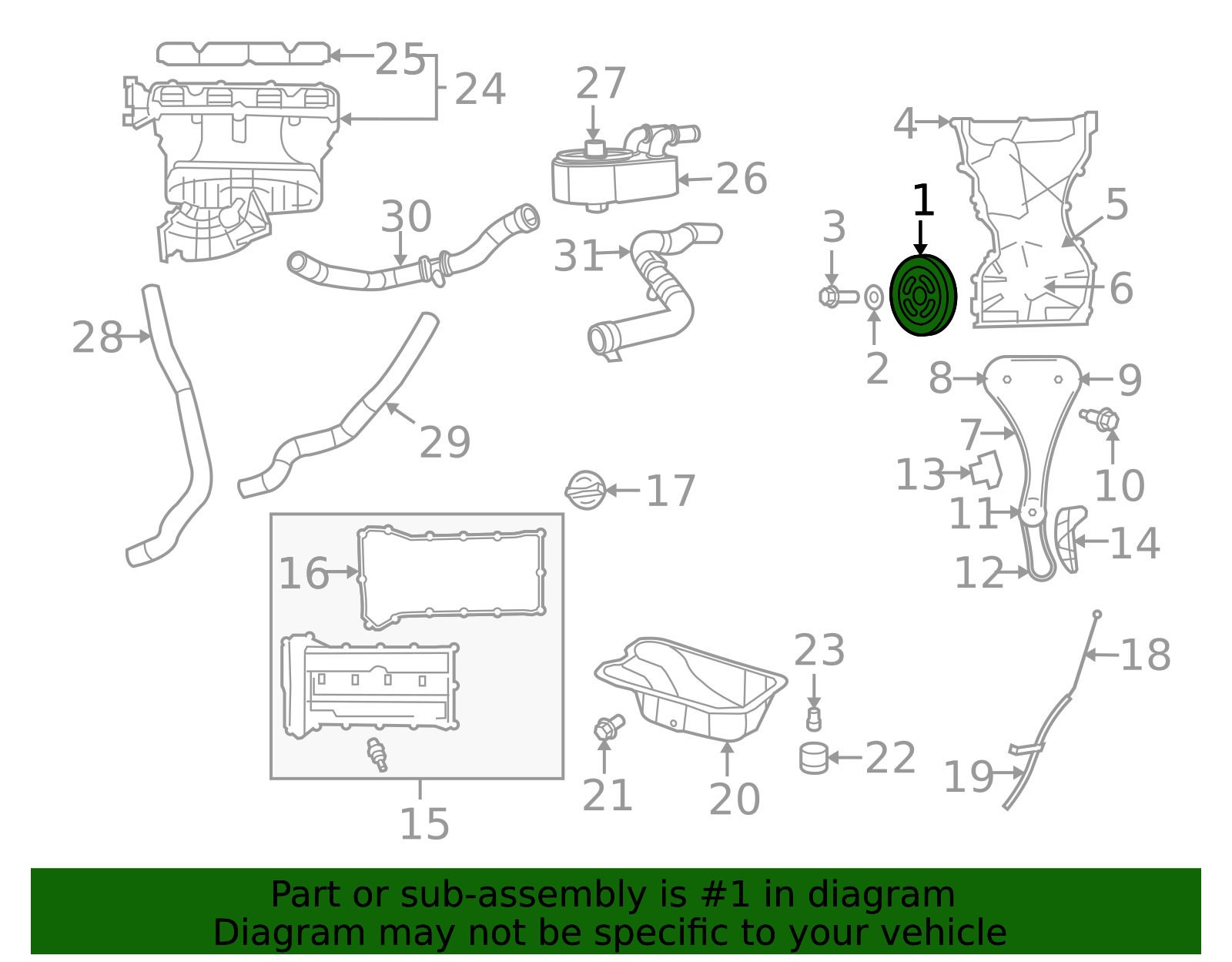 2007-2020 Mopar Crankshaft Damper 2312425000 | Mopar Parts Canada