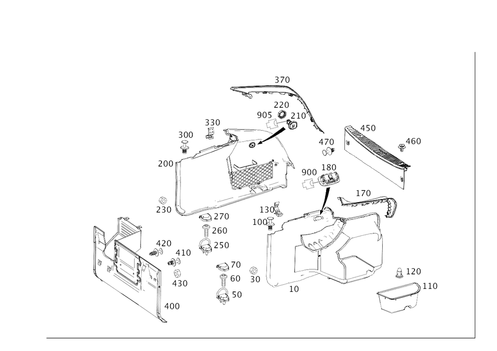 2018-2020 Mercedes-Benz S450 Trim, Loading Sill 222-690-23-04 ...