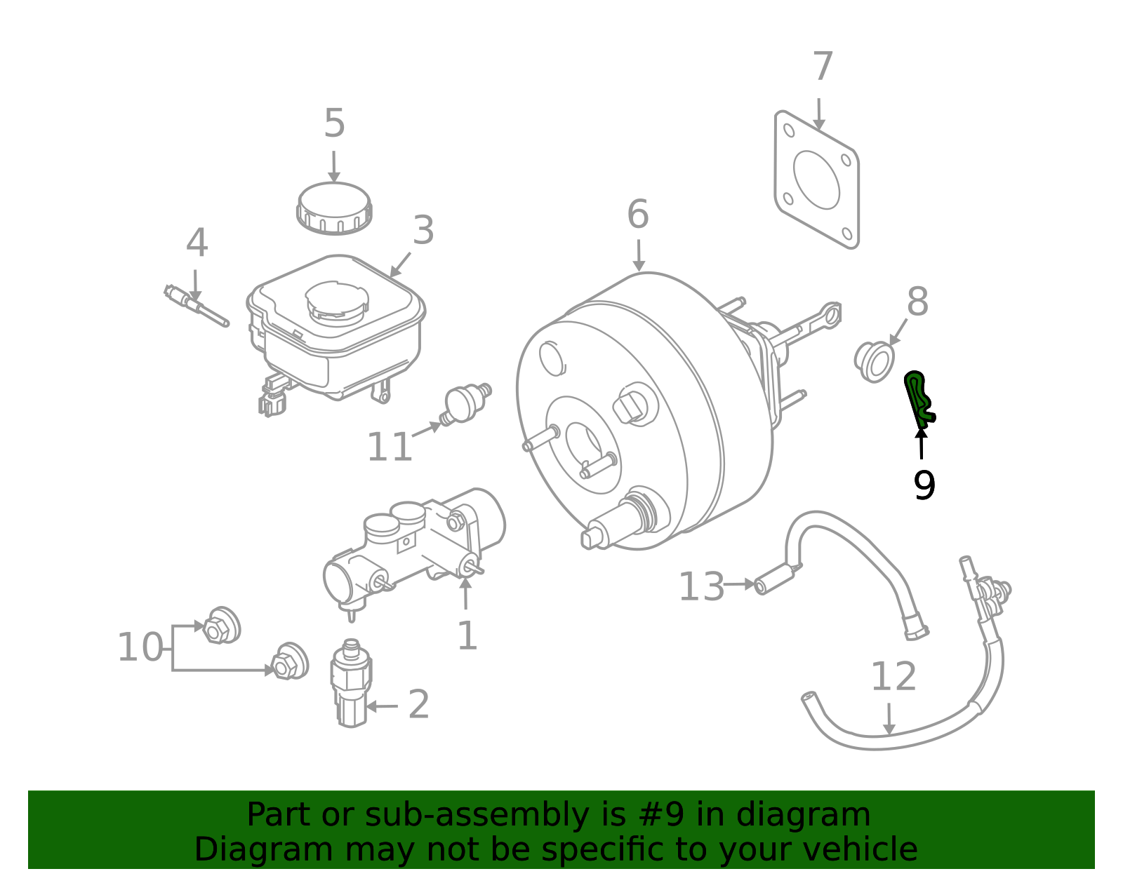 2004-2010 Ford Power Booster Retainer Clip -380699-S100 | TascaParts.com