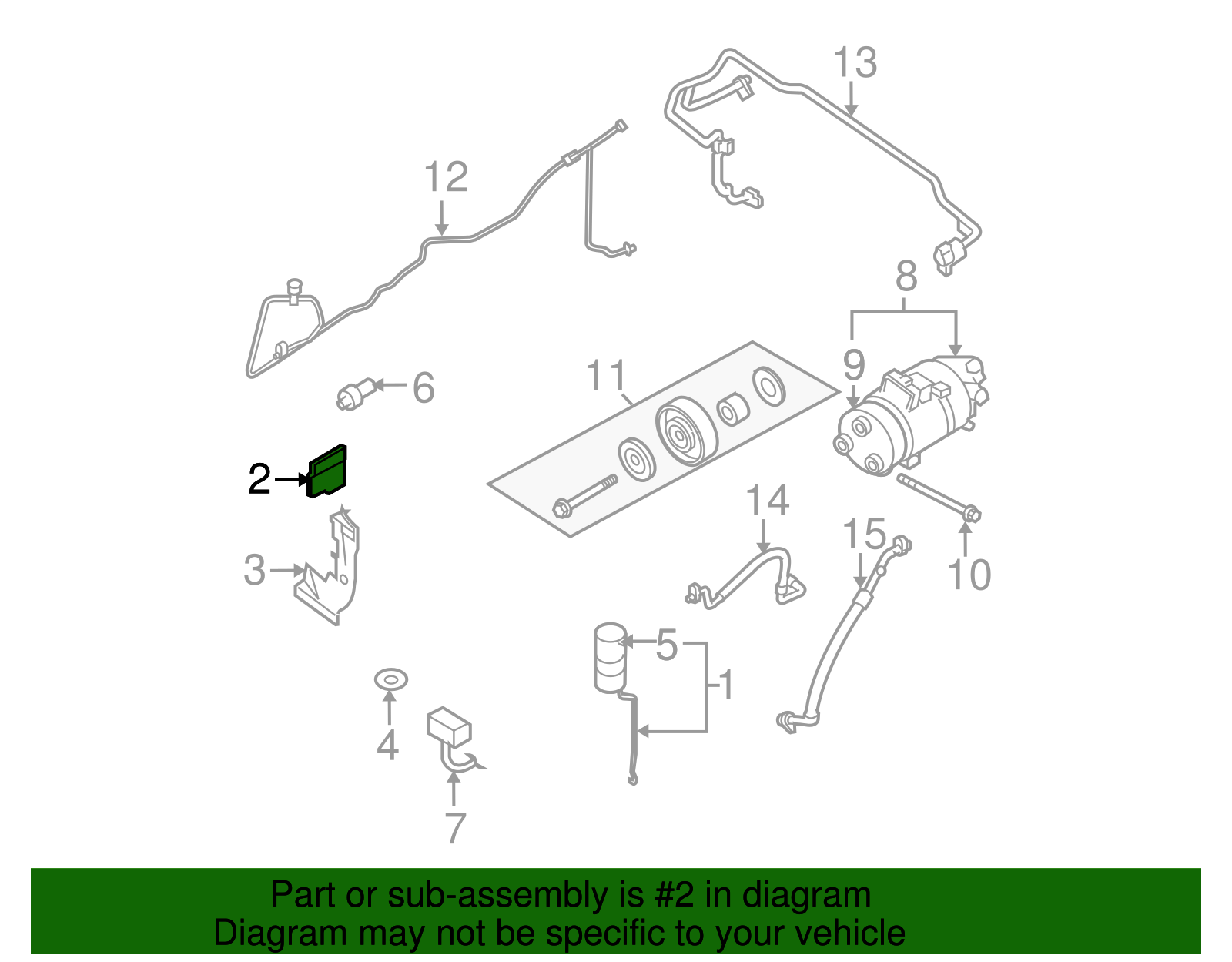 2005-2015 Nissan Condenser Assembly Upper Seal 92184-EA000 | Nissan RVA