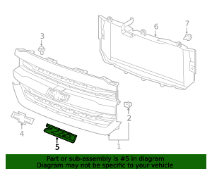 2014-2020 Chevrolet Front Grille Z71 Emblem 23432559 GM | GMPartsDirect.com