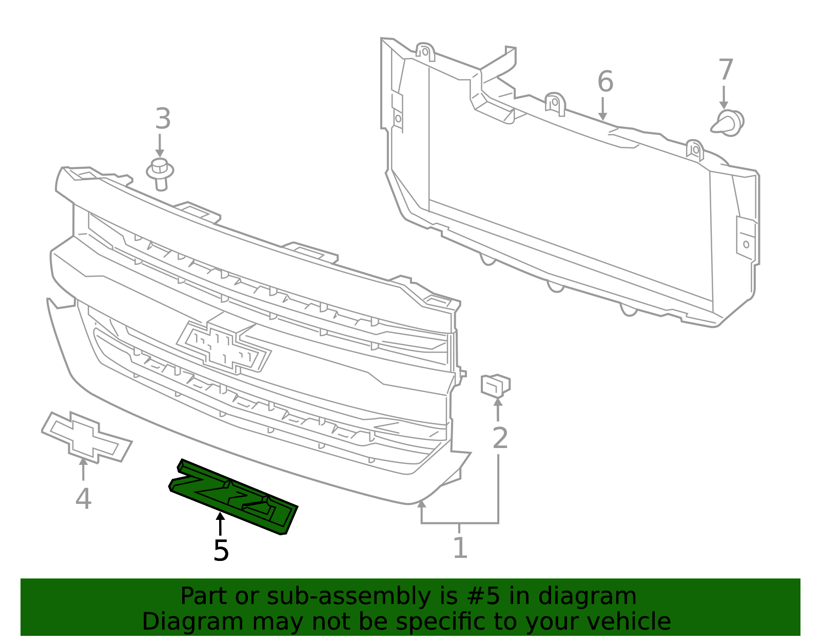 2014-2020 Chevrolet Front Grille Z71 Emblem 23432559 | Shop Matick ...