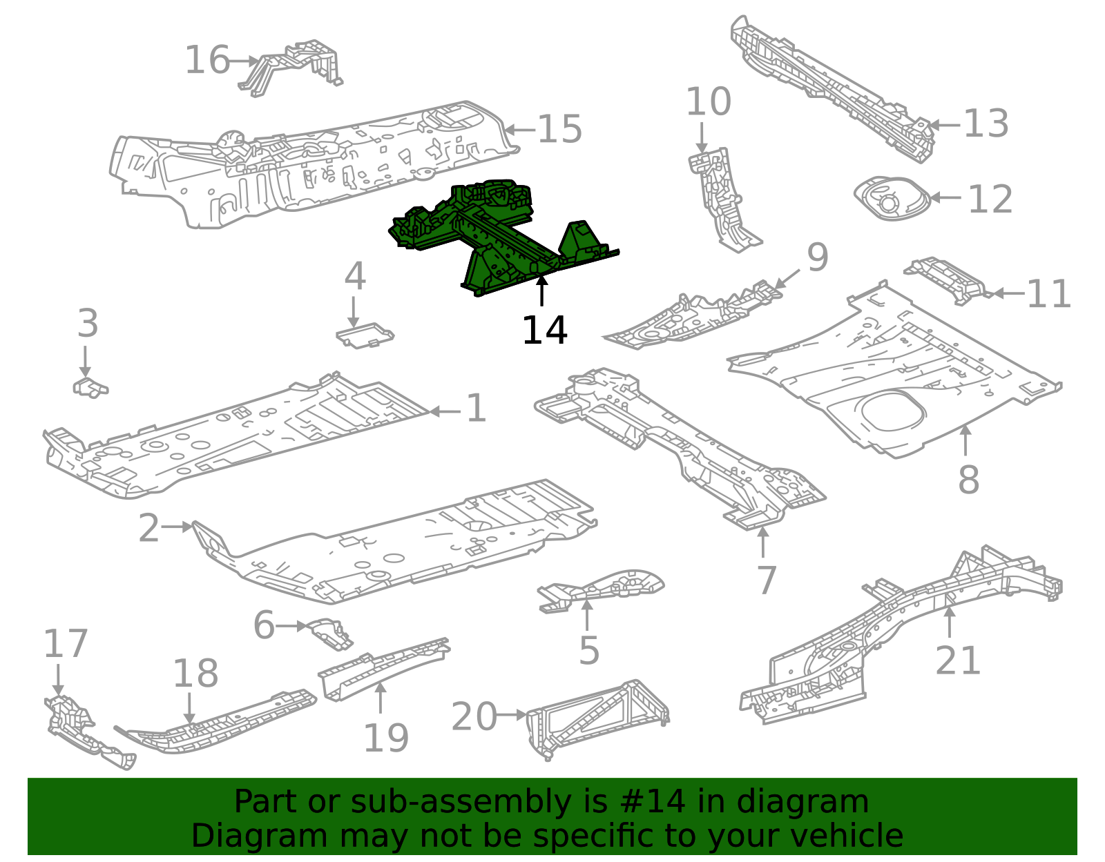 2020-2024 Toyota Highlander Front Reinforced 57043-0E010 | Toyota San ...