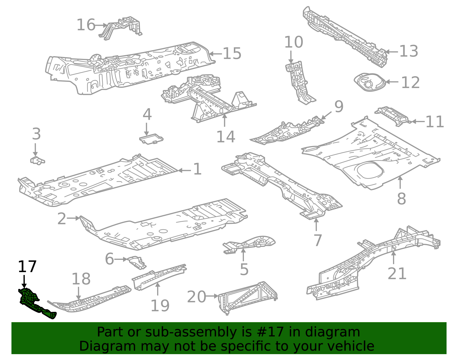 58127-0E041 - Front Cross-Member 2020-2025 Toyota Highlander | Toyota ...
