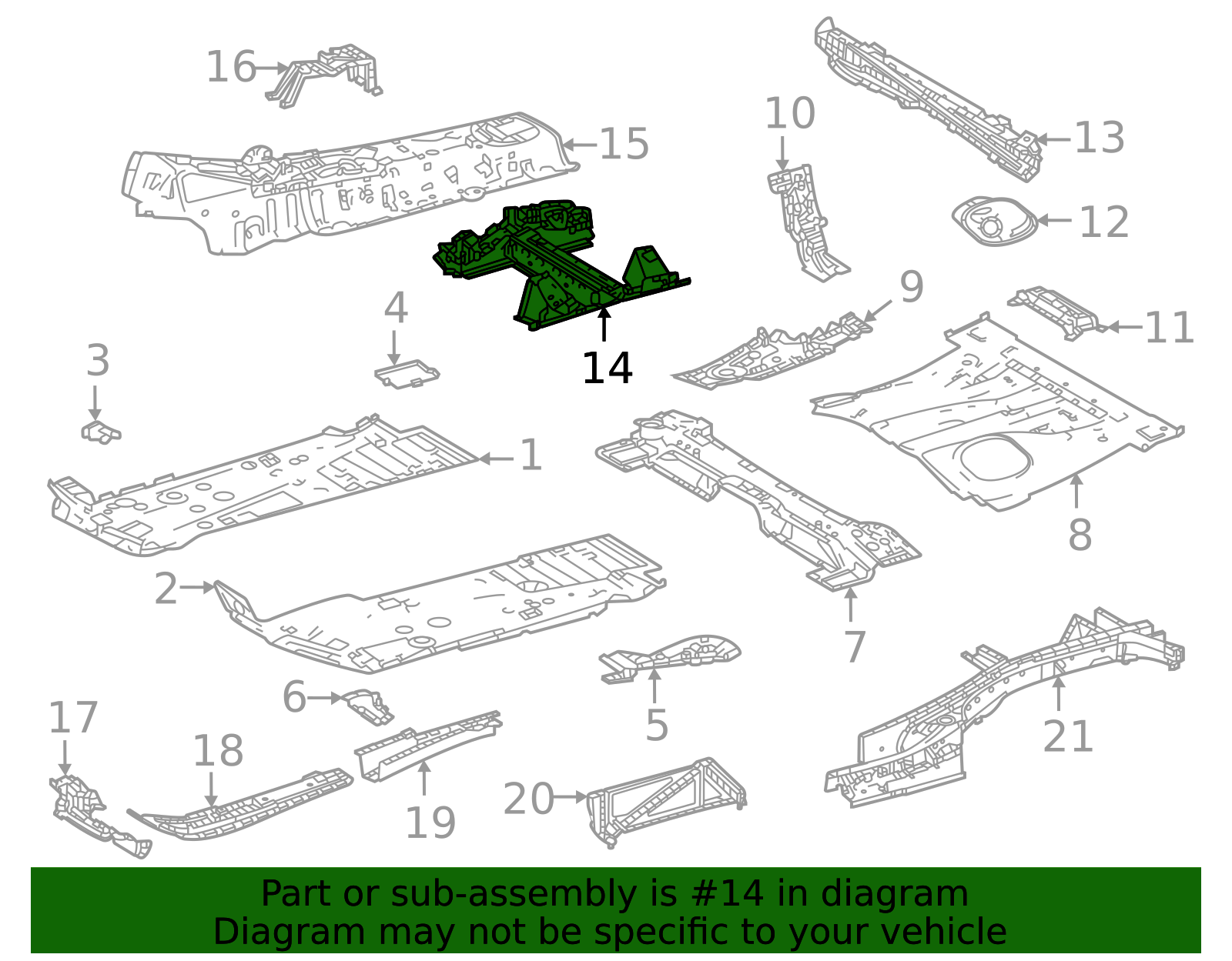 57043-0E010 - Front Reinforced 2020-2025 Toyota Highlander | Toyota San ...