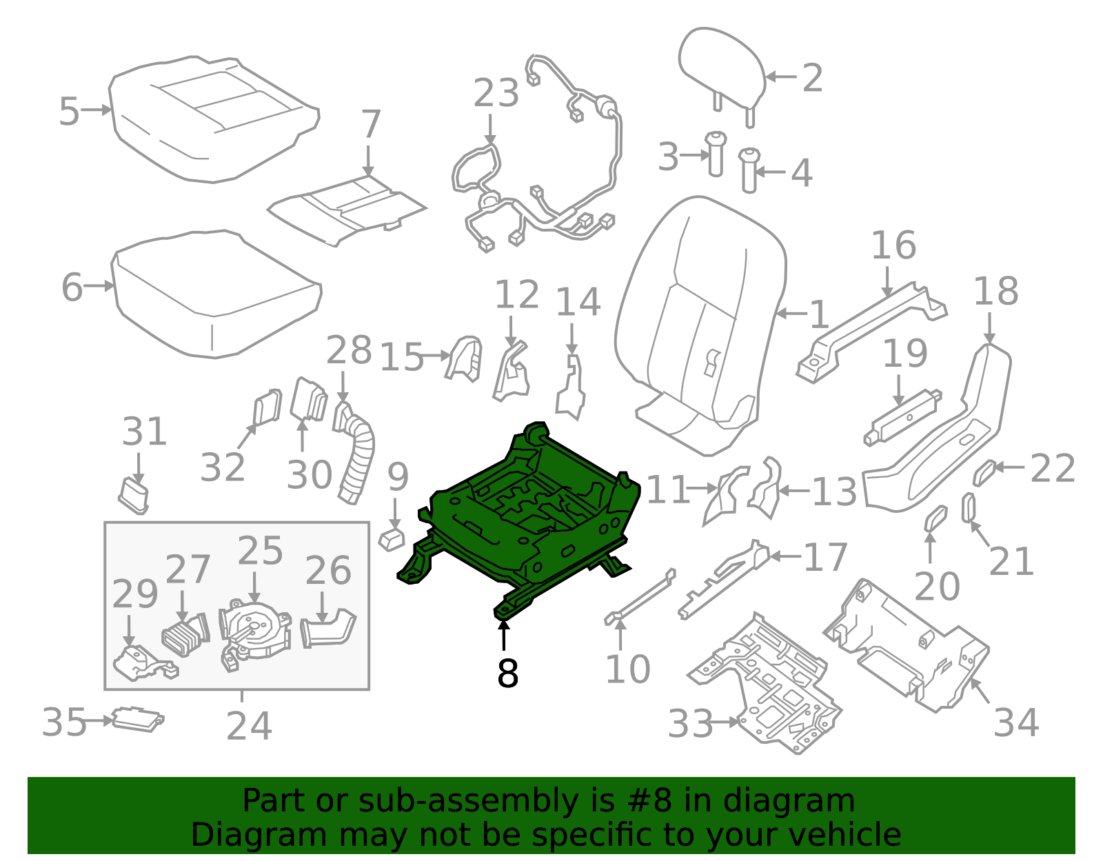 87351-EZ00A - Seat Frame Official Nissan Parts Store