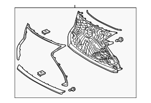 53100-50650 - Grille Assembly For 2021-2025 Lexus LS500 | Lexus OE Parts
