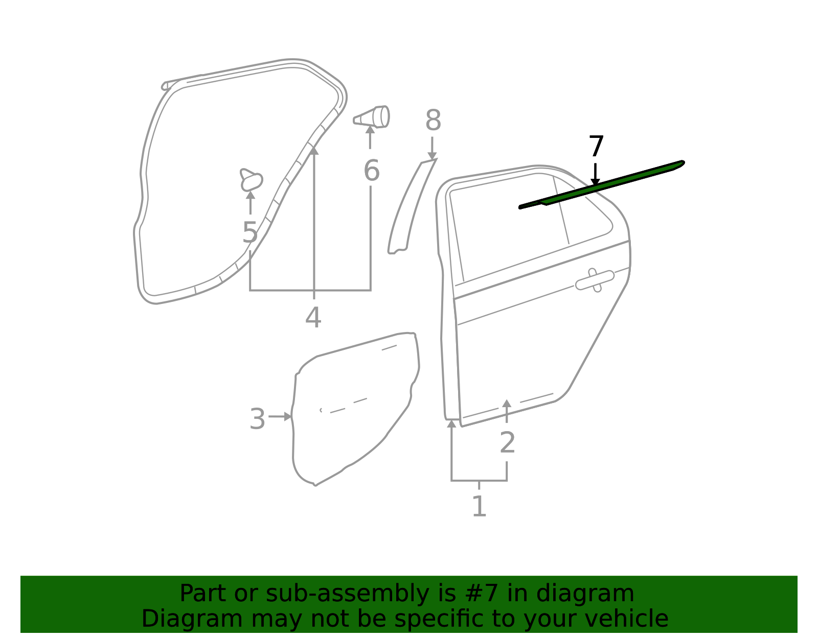 Door Belt Molding (Right, Rear) 68180-52130 | OEM Parts Online