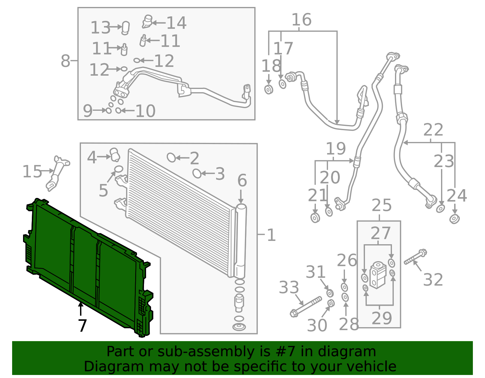 31410894 - High-Quality A/C Condenser Mount for 2018-2020 Volvo S90 ...