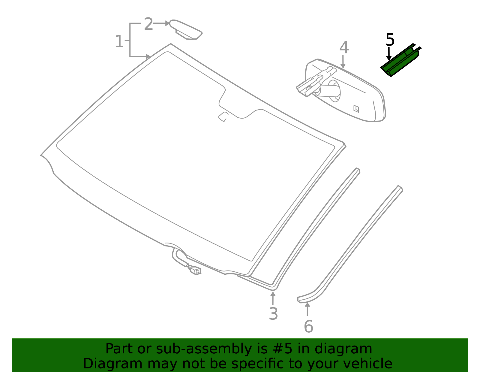2010-2017 Toyota Interior Rear View Mirror Cover (Rear) 87818-0C011 ...