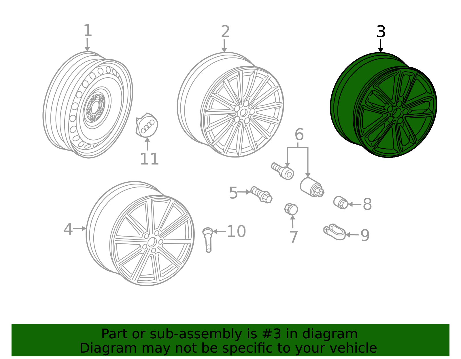 2018-2025 Audi Wheel, Alloy 8W0-601-025-DF | TascaParts.com