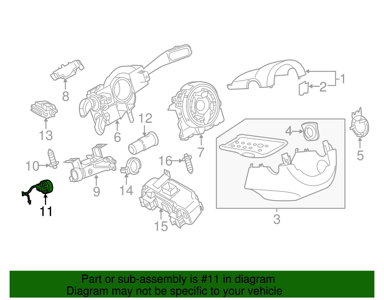 1K0-905-849 - Ignition Switch 2010-2022 Volkswagen | Volkswagen Parts ...