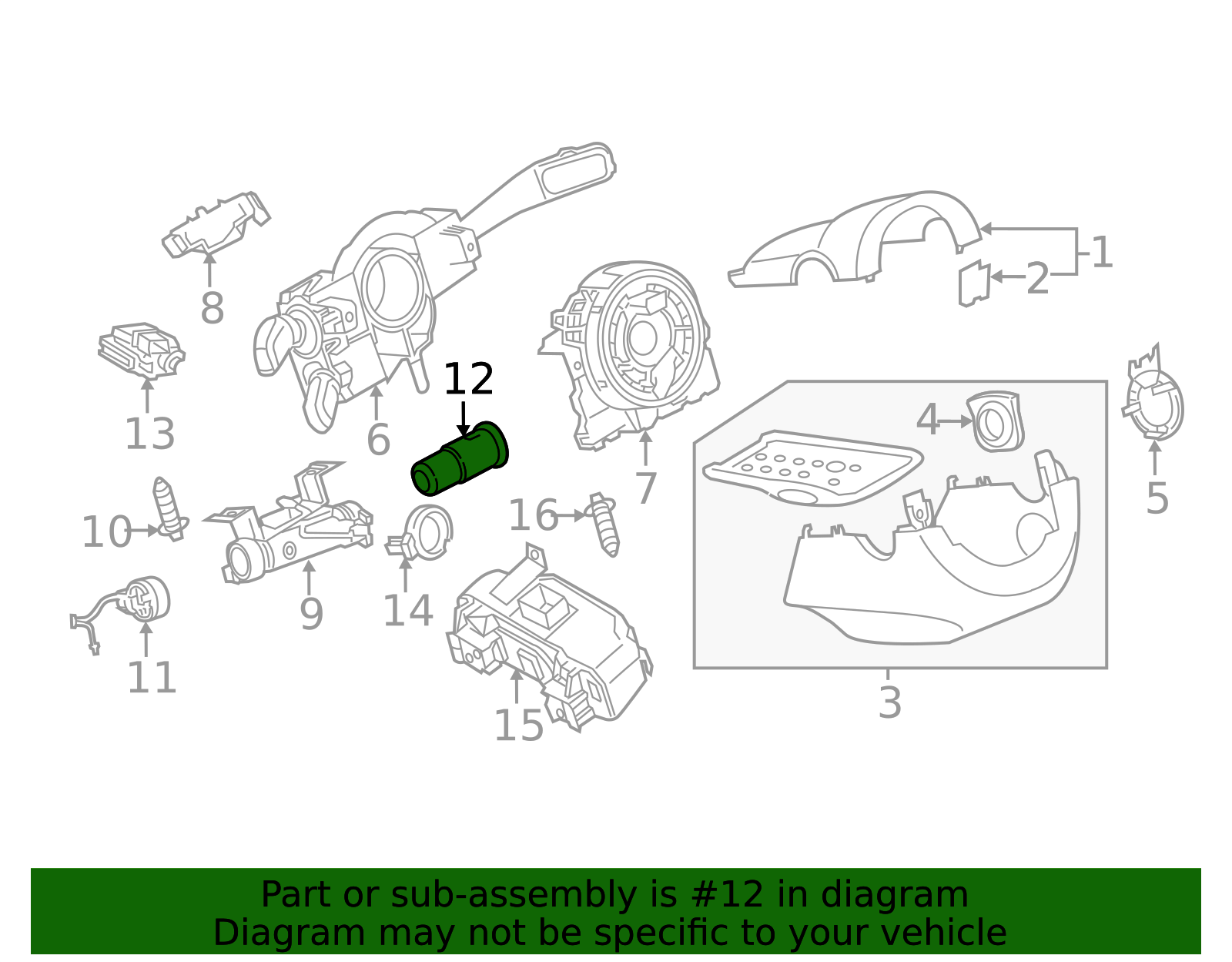 107-905-855-CF - Ignition Lock Cylinder VW Direct Parts