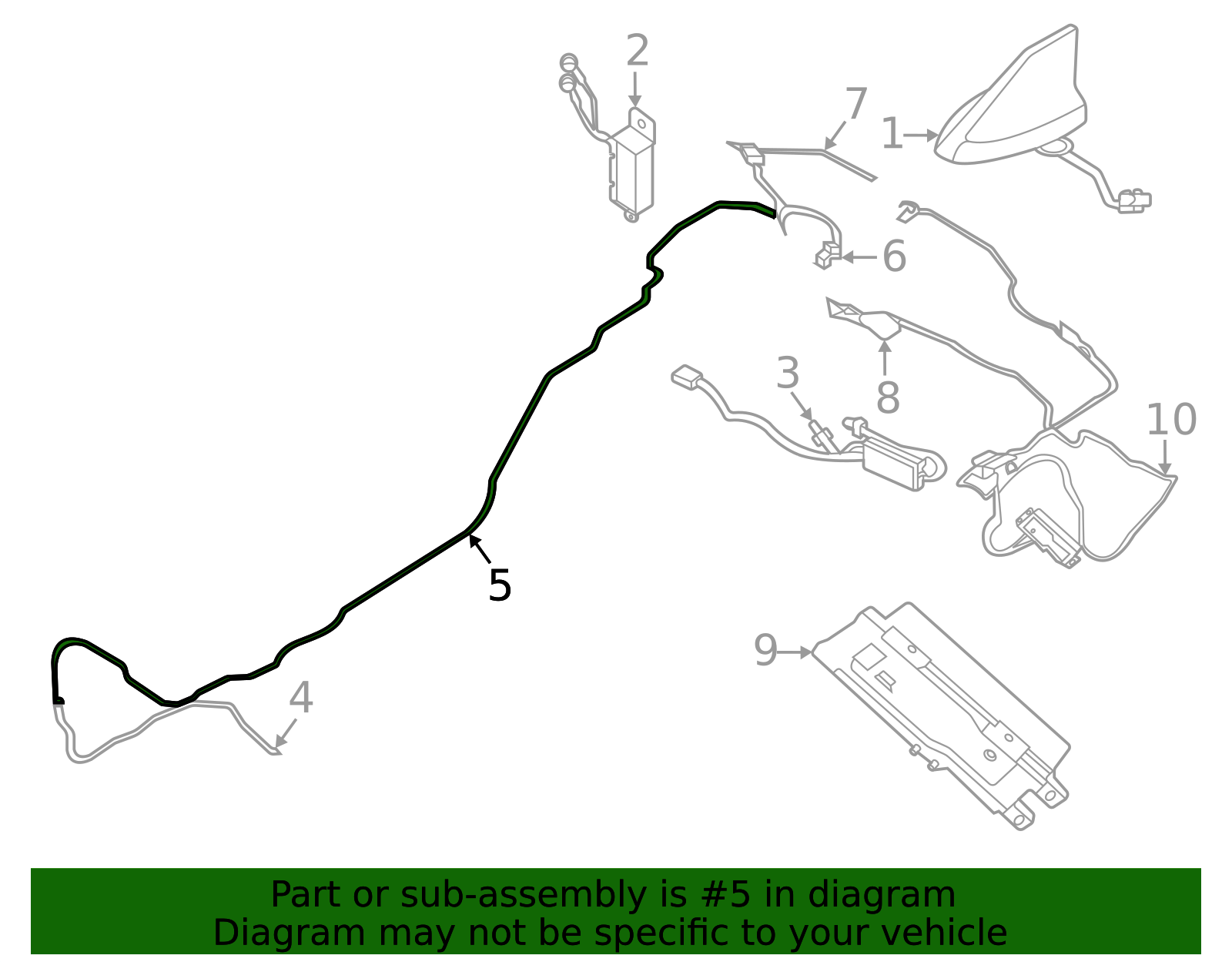R1MZ-18812-X - Antenna Cable | Dealer Auto Parts