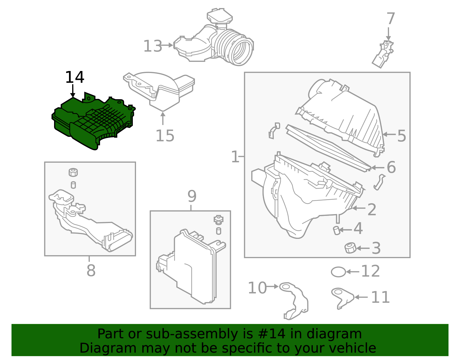 2019-2025 Nissan Altima Lower Air Duct 16554-6CA0A | Nissan Parts Central
