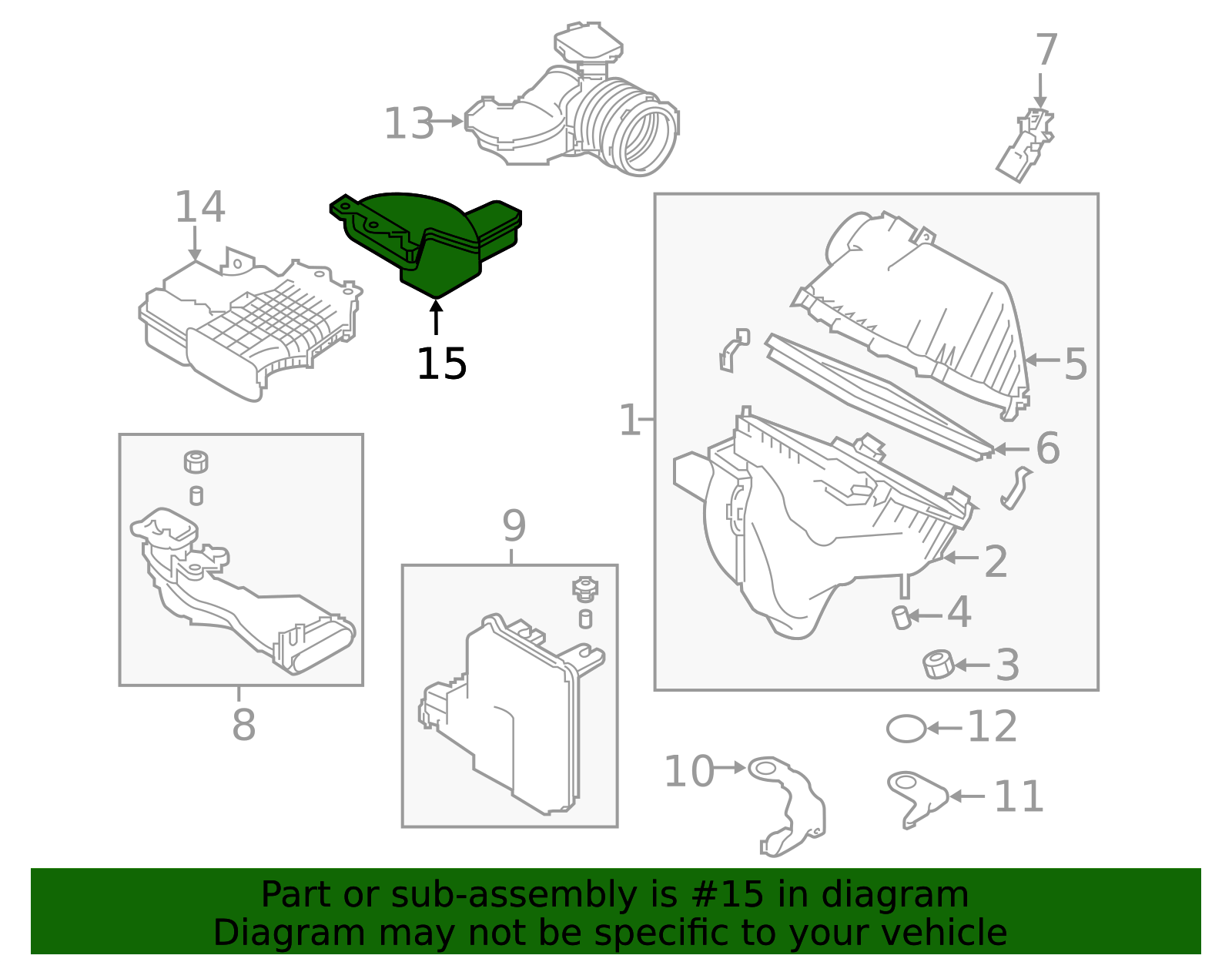 2019-2025 Nissan Altima Lower Air Duct 165546CA0B | TascaParts.com