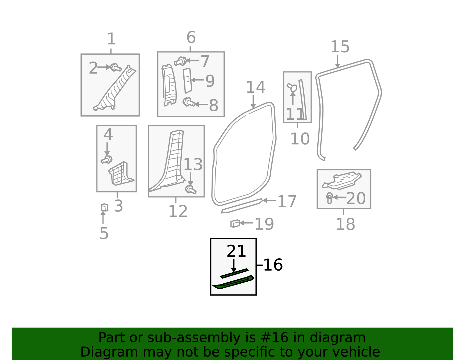 2010-2013 Toyota Highlander Scuff Plate 67912-0E050-C0 | Toyota Parts ...