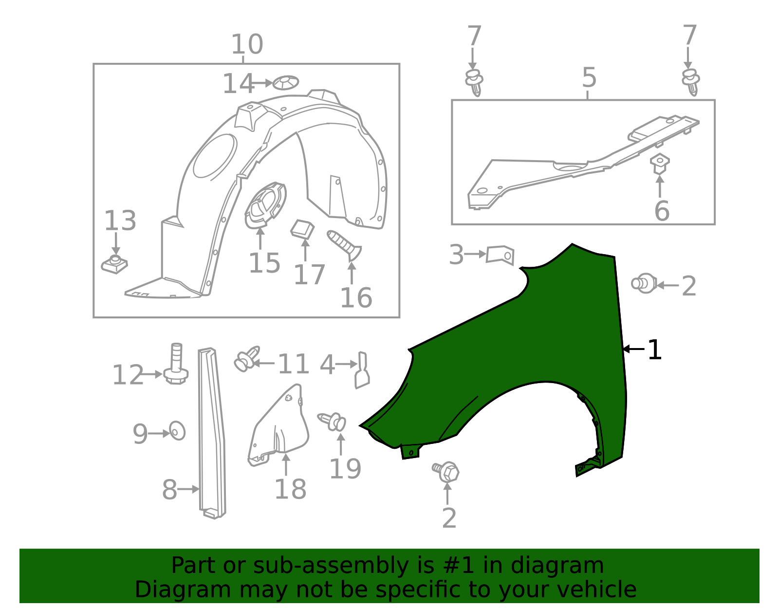22846918 - Panel-F/Fdr Otr (Rh) 2010-2017 Chevrolet Equinox | GM Parts ...