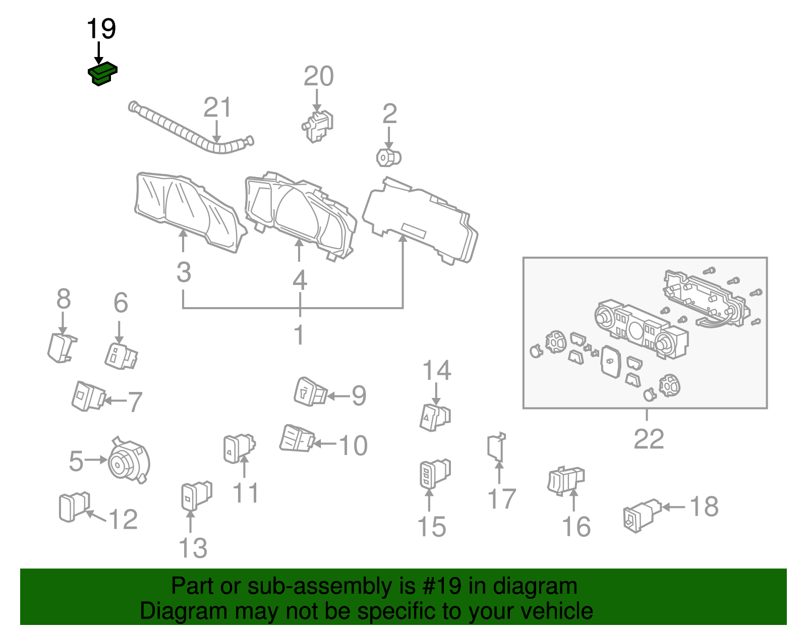 80510-S84-A41 - 1998-2014 Honda - Sensor Assembly Sun Beam | Honda Car ...