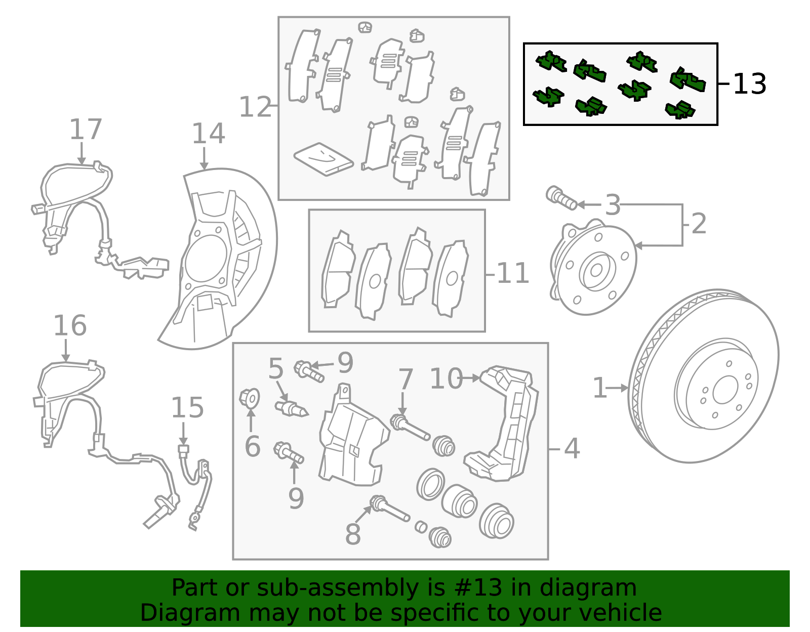 Genuine Official Toyota Disc Brake Anti-Rattle Clip Set part# 04947 ...